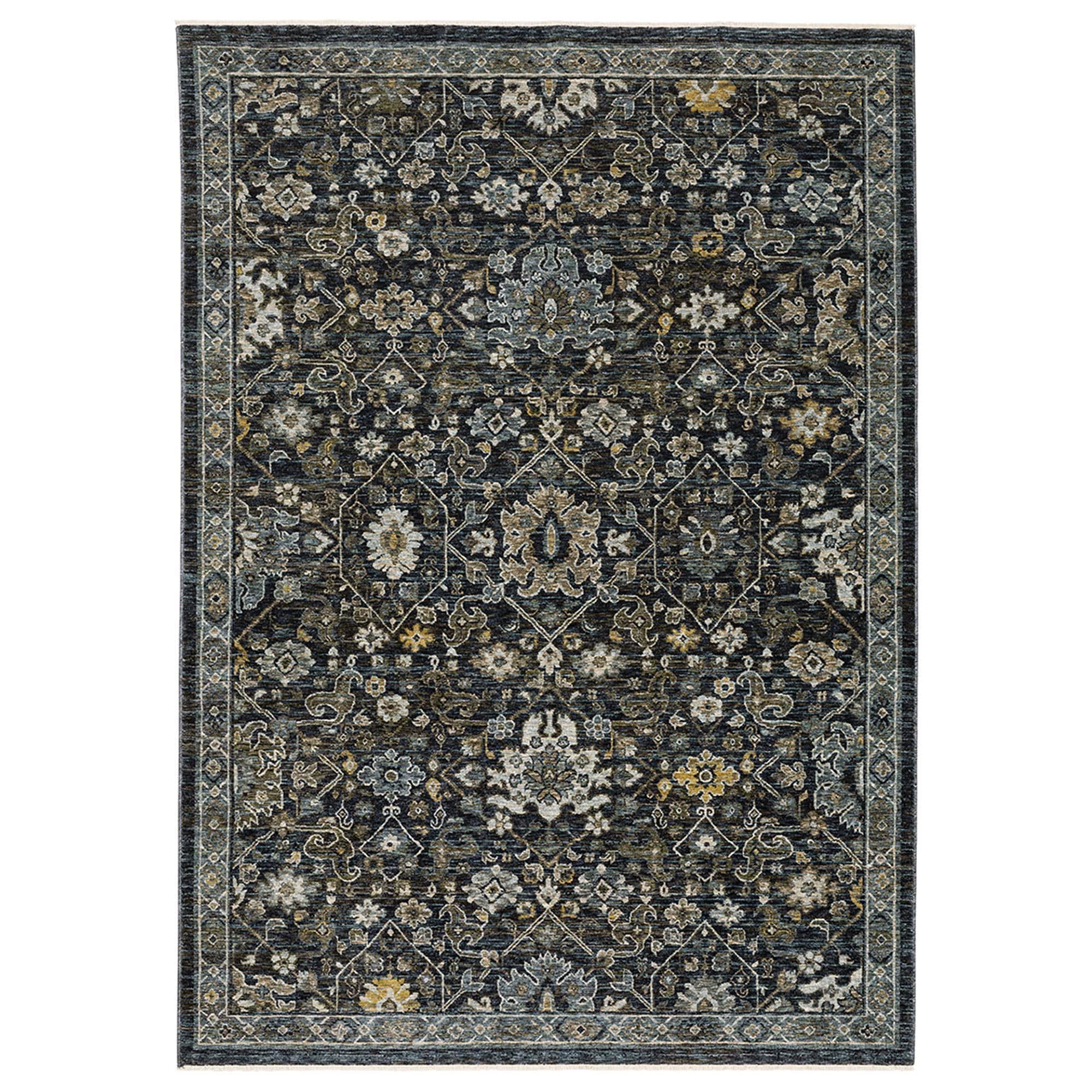 Oriental Weavers Aberdeen Floral Bust 2' x 3' Blue Area Rug