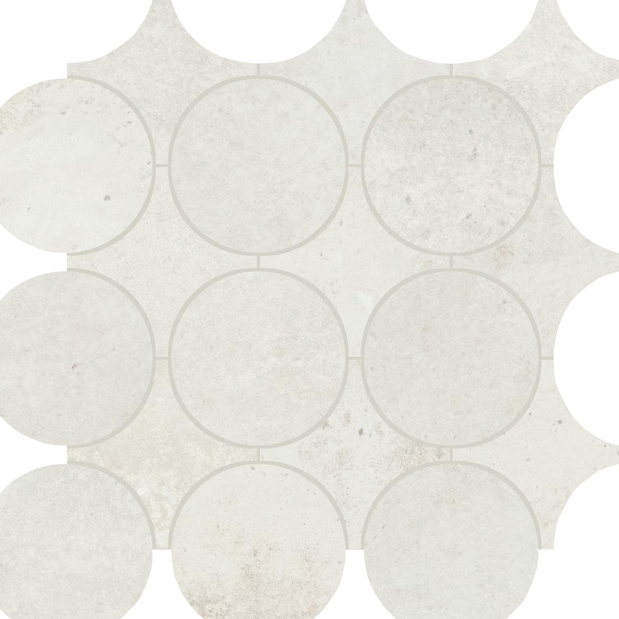Dal-Tile Rekindle White 13.5" x 13.5" Canvas Dot Porcelain Mosaic Sheet