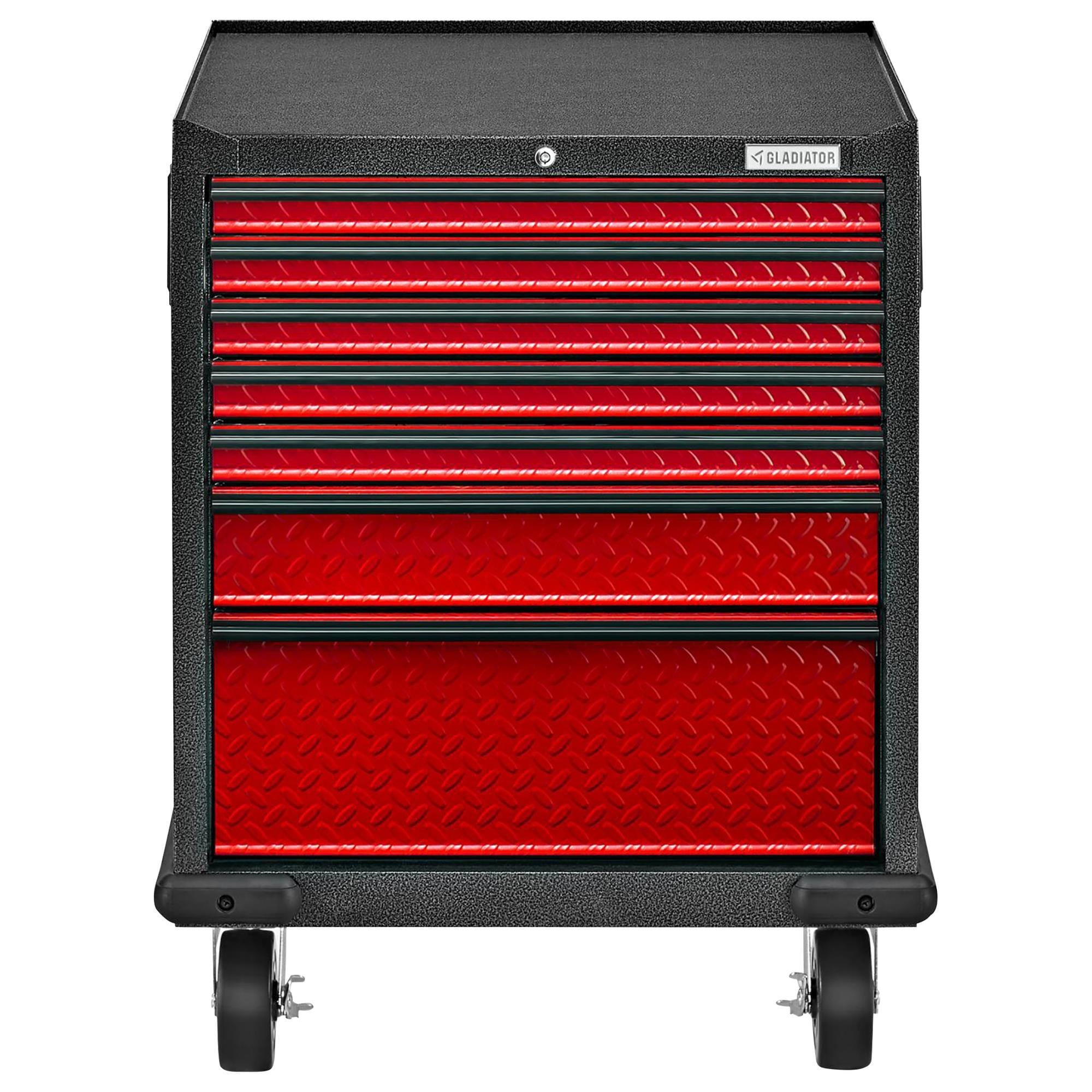 Gladiator Premier Pre-Assembled 7-Drawer GearDrawer in Red Tread