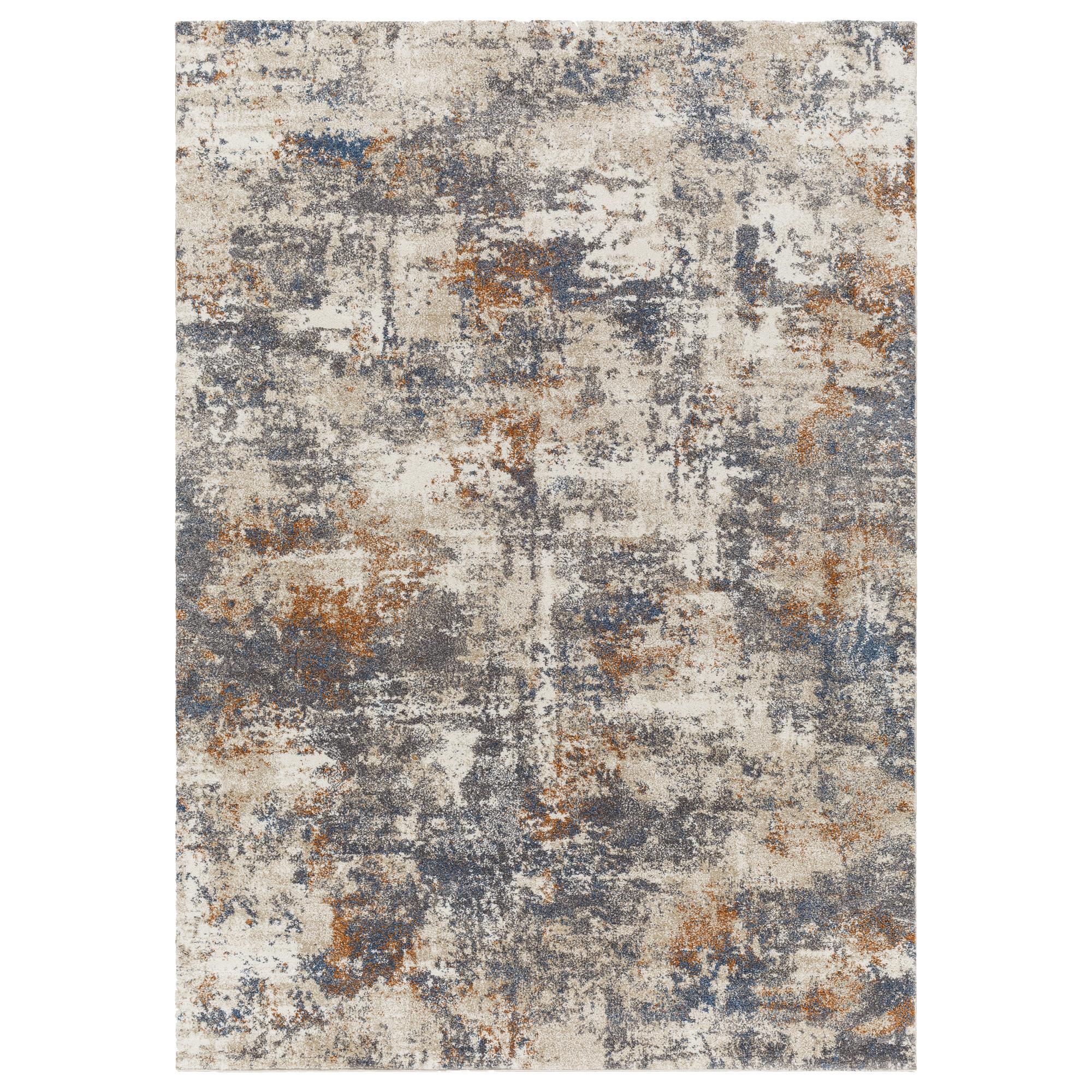 Surya Tuscany TUS-2325 5'3" x 7'3" Gray, Blue and Camel Area Rug