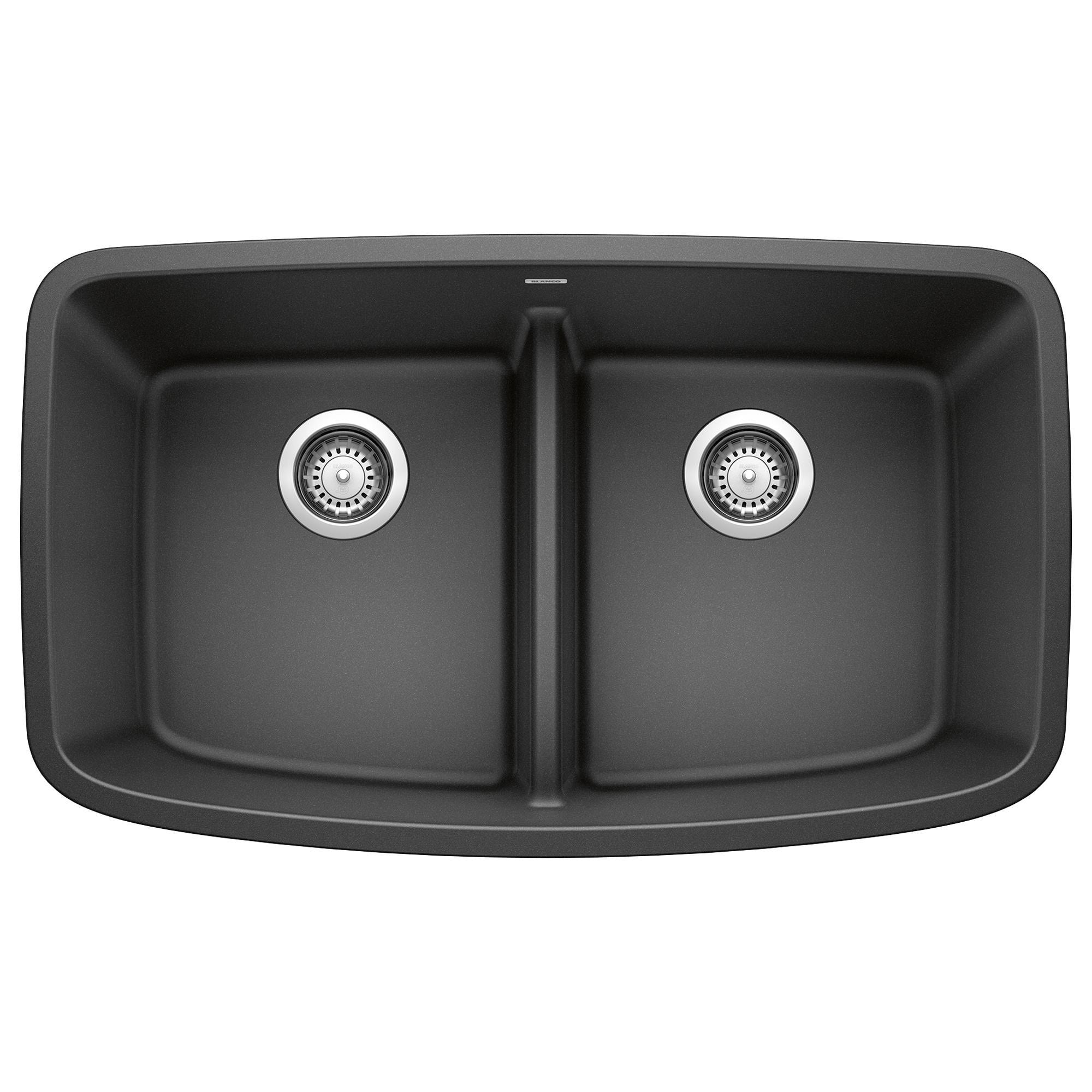 Blanco Valea Equal Double Bowl Kitchen Sink with Low Divide in Anthracite