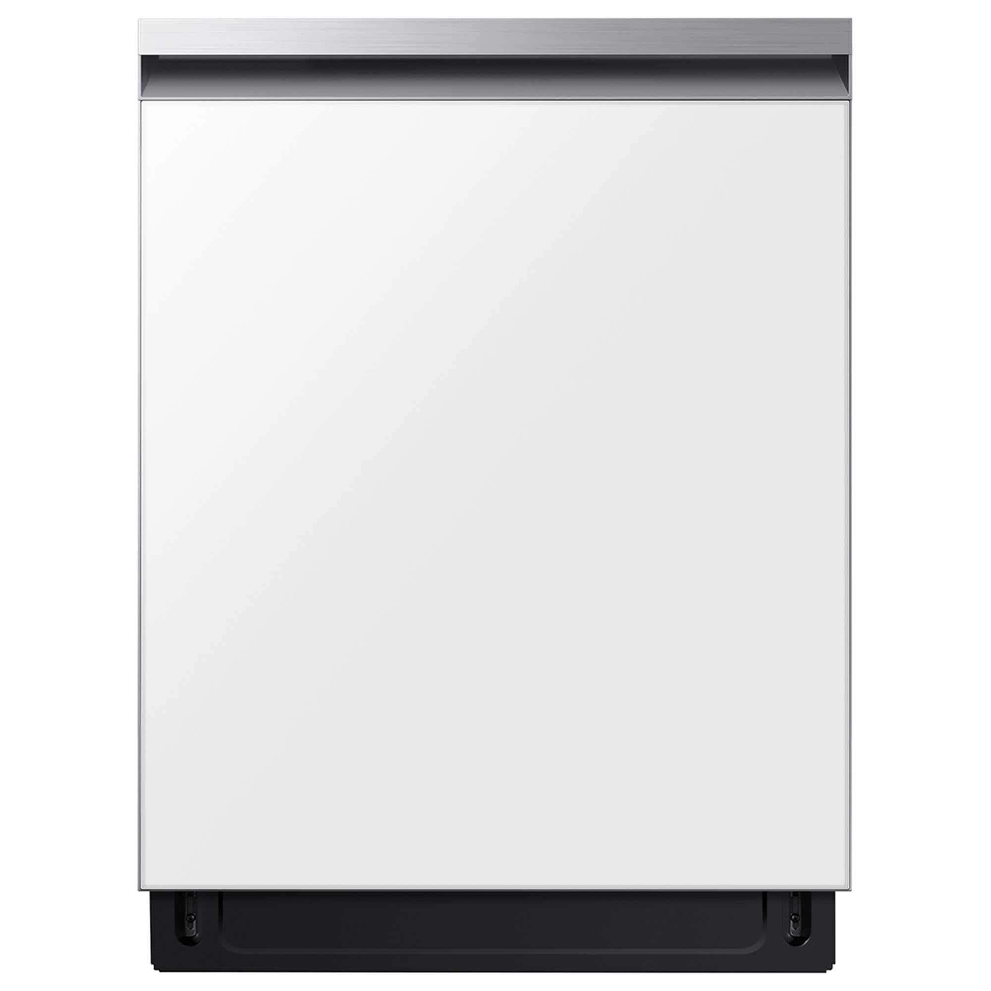 Samsung Bespoke 24" Built-In Pocket Handle Dishwasher in White Glass