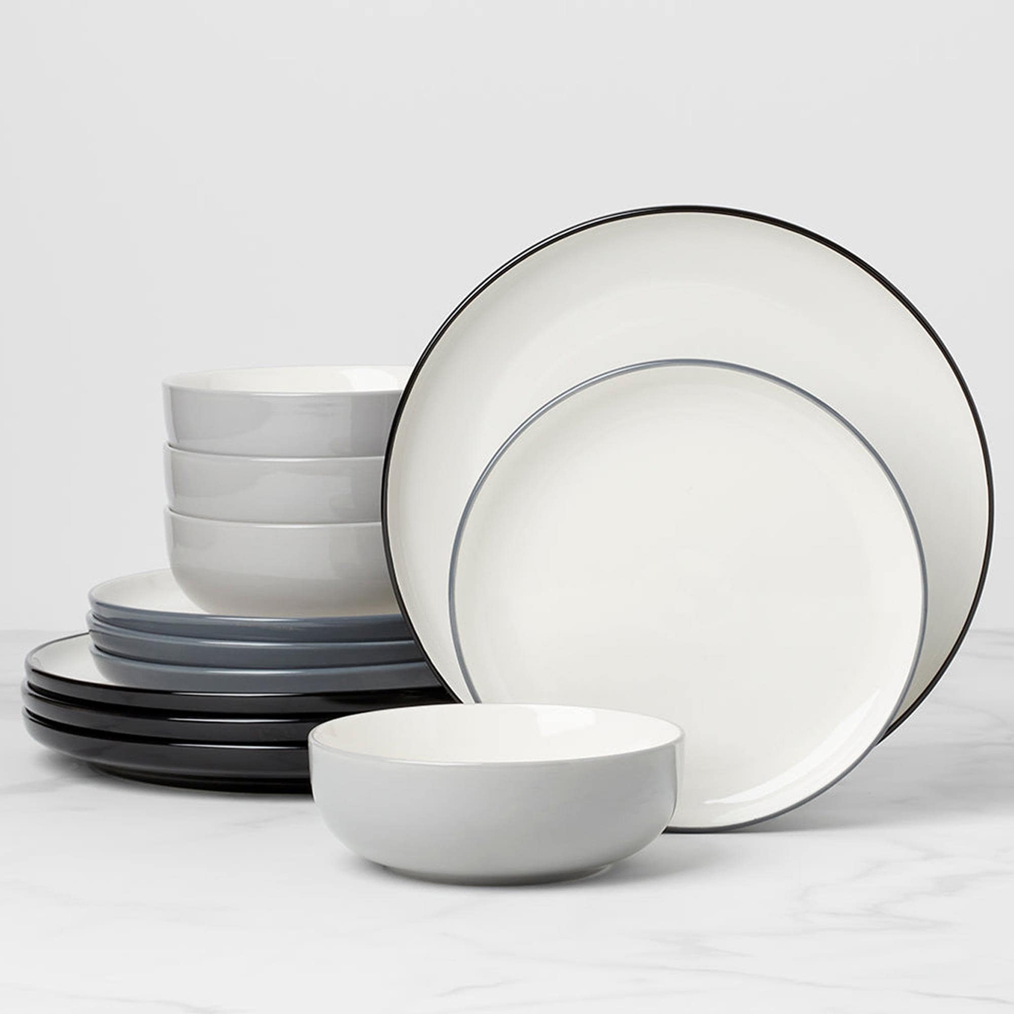 Oneida 24/7 Colors 12-Pice Dinnerware Set in Pumice