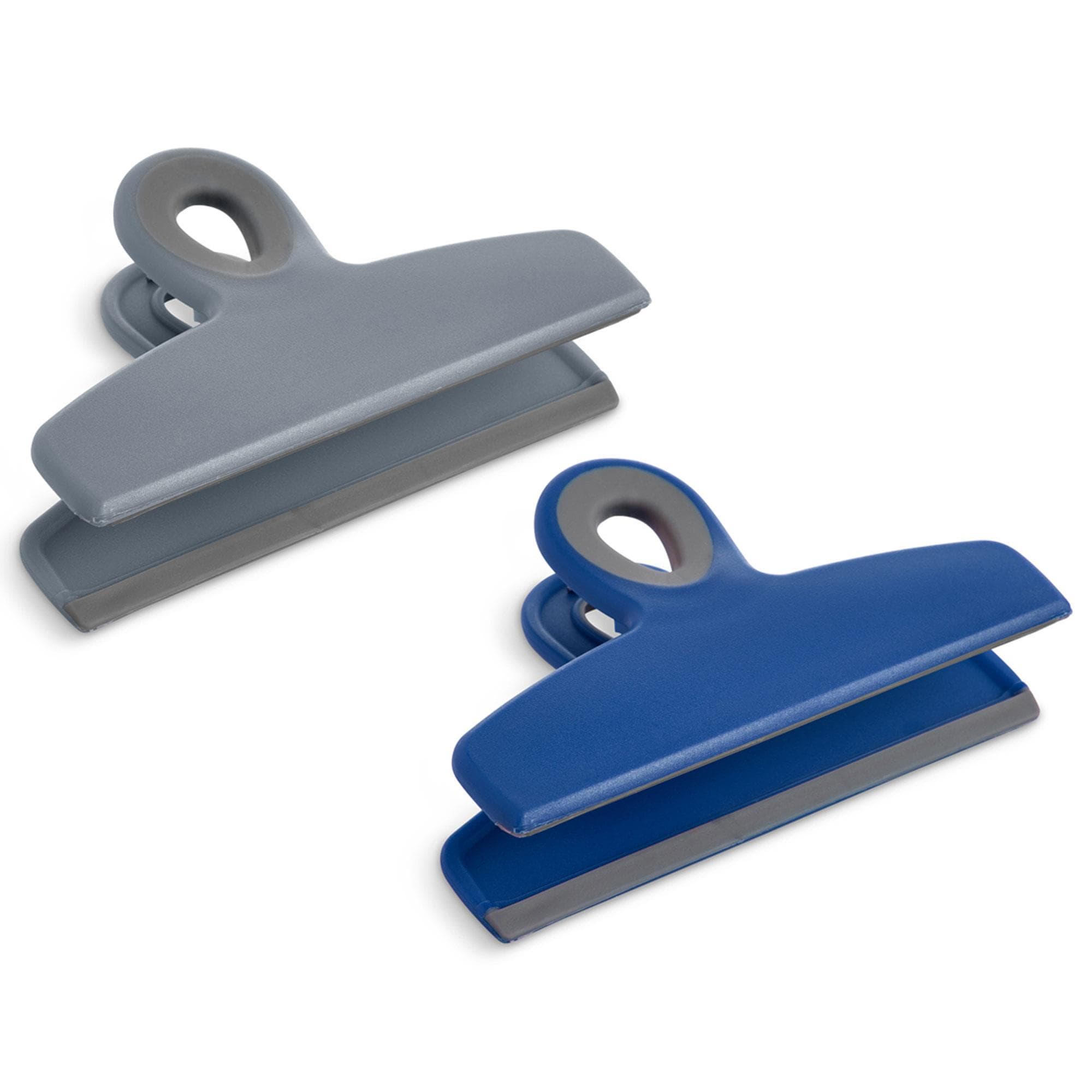 HIC Kitchen Large Bag Clips in Navy and Grey (Set of 2)
