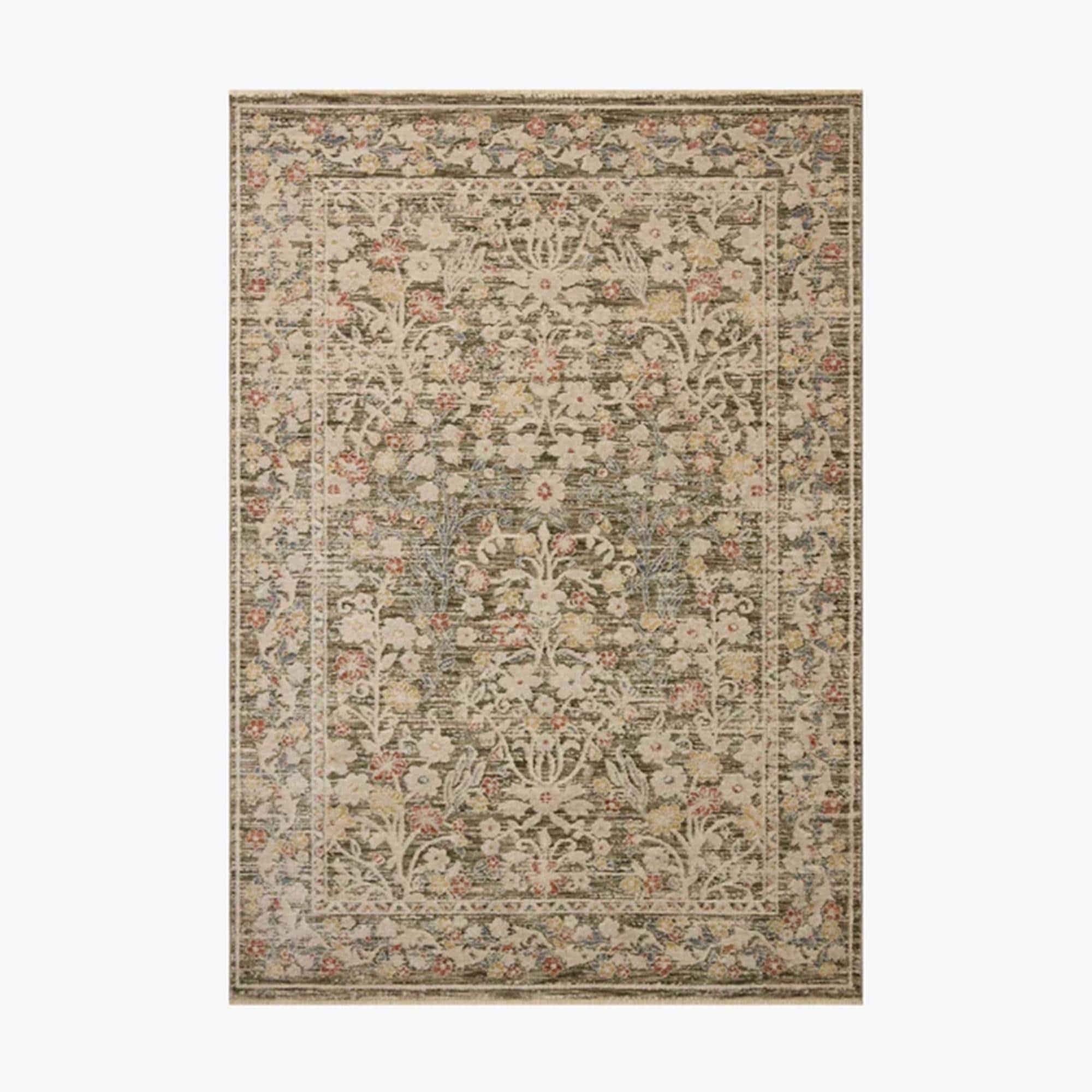 Loloi Clarisse Olive and Multicolor 2'6" x 7'6" Runner