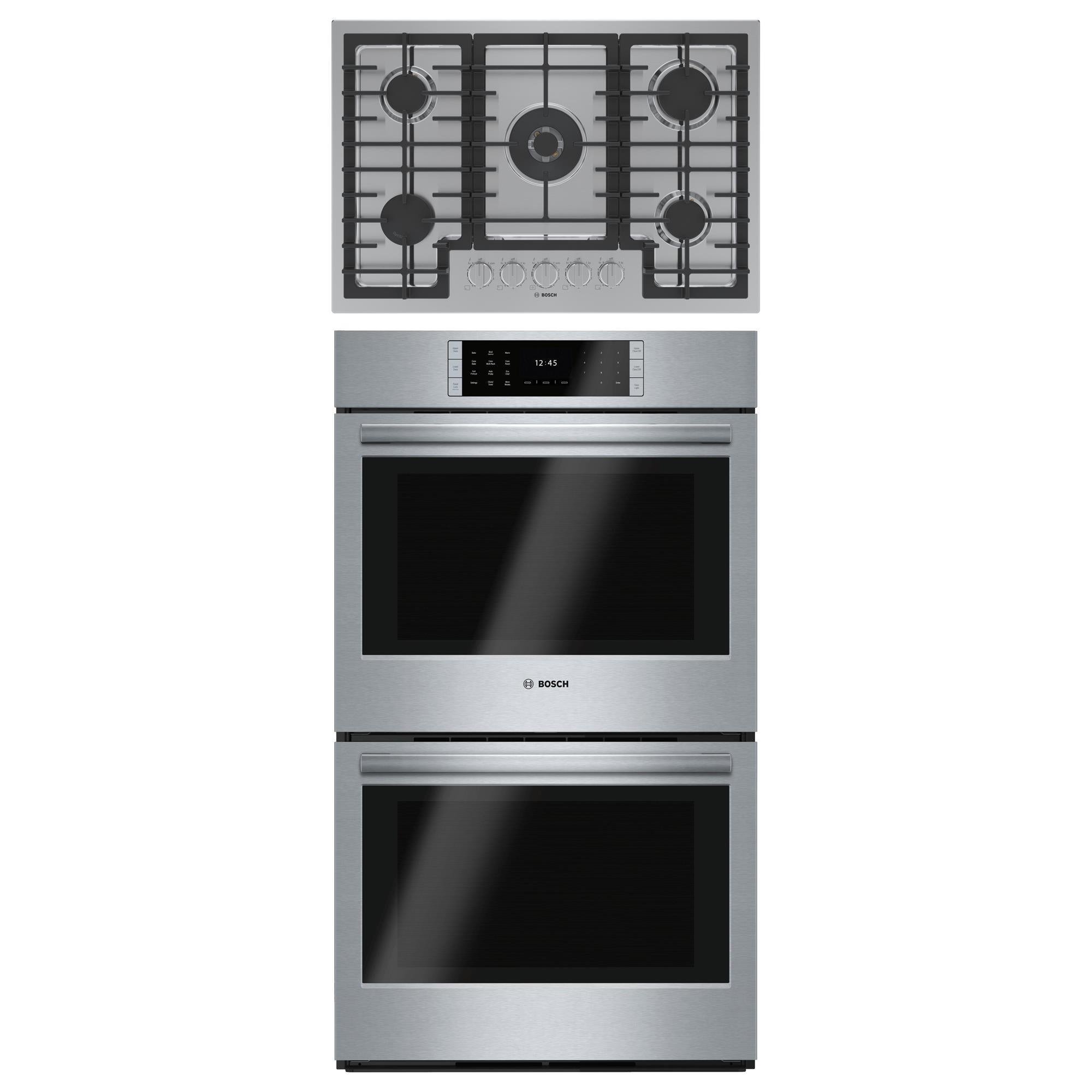 Bosch 2-Piece Kitchen Package with Benchmark 30" Double Wall Oven 800 ...