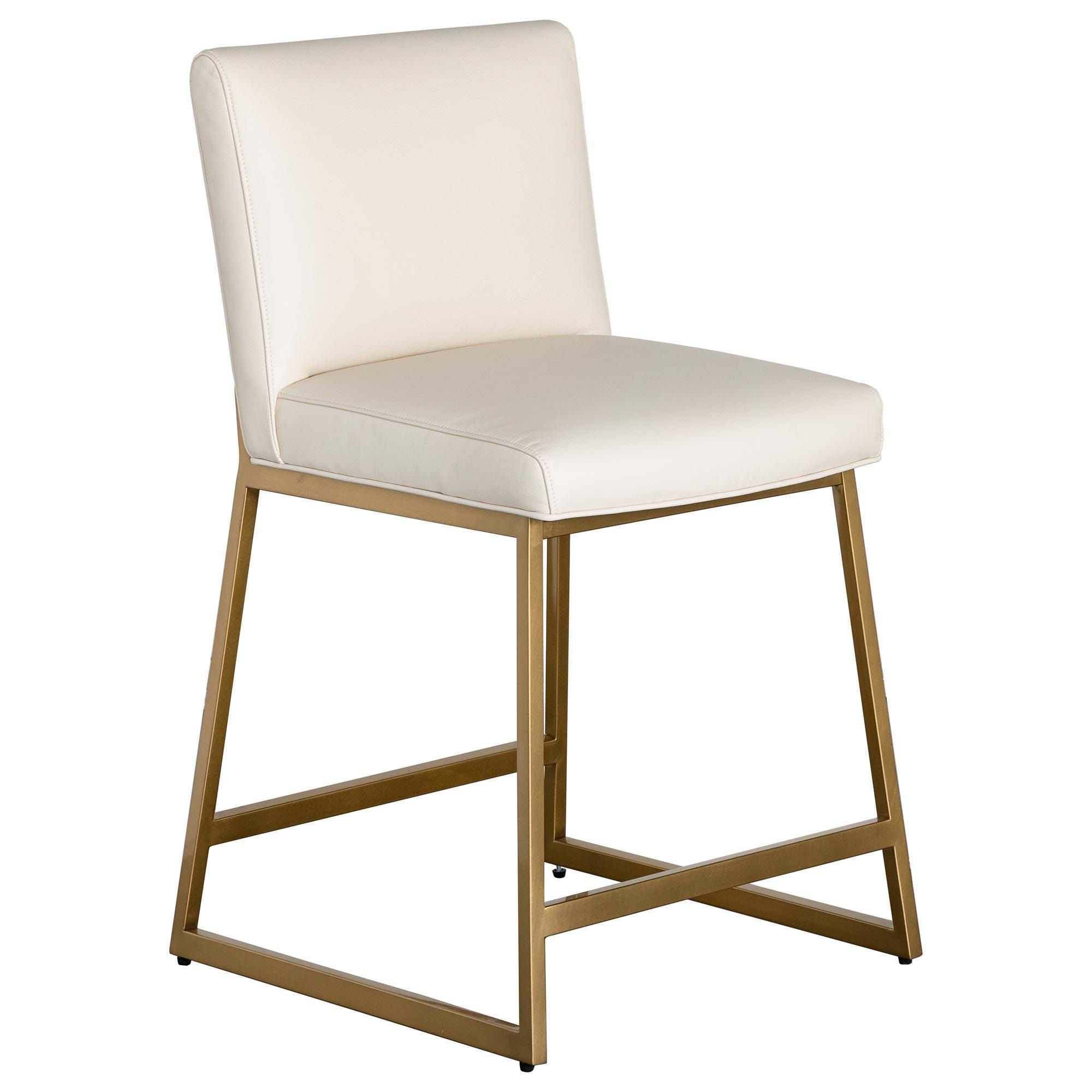 Massoud Furniture Ines Counter Stool in Tribeca Cream