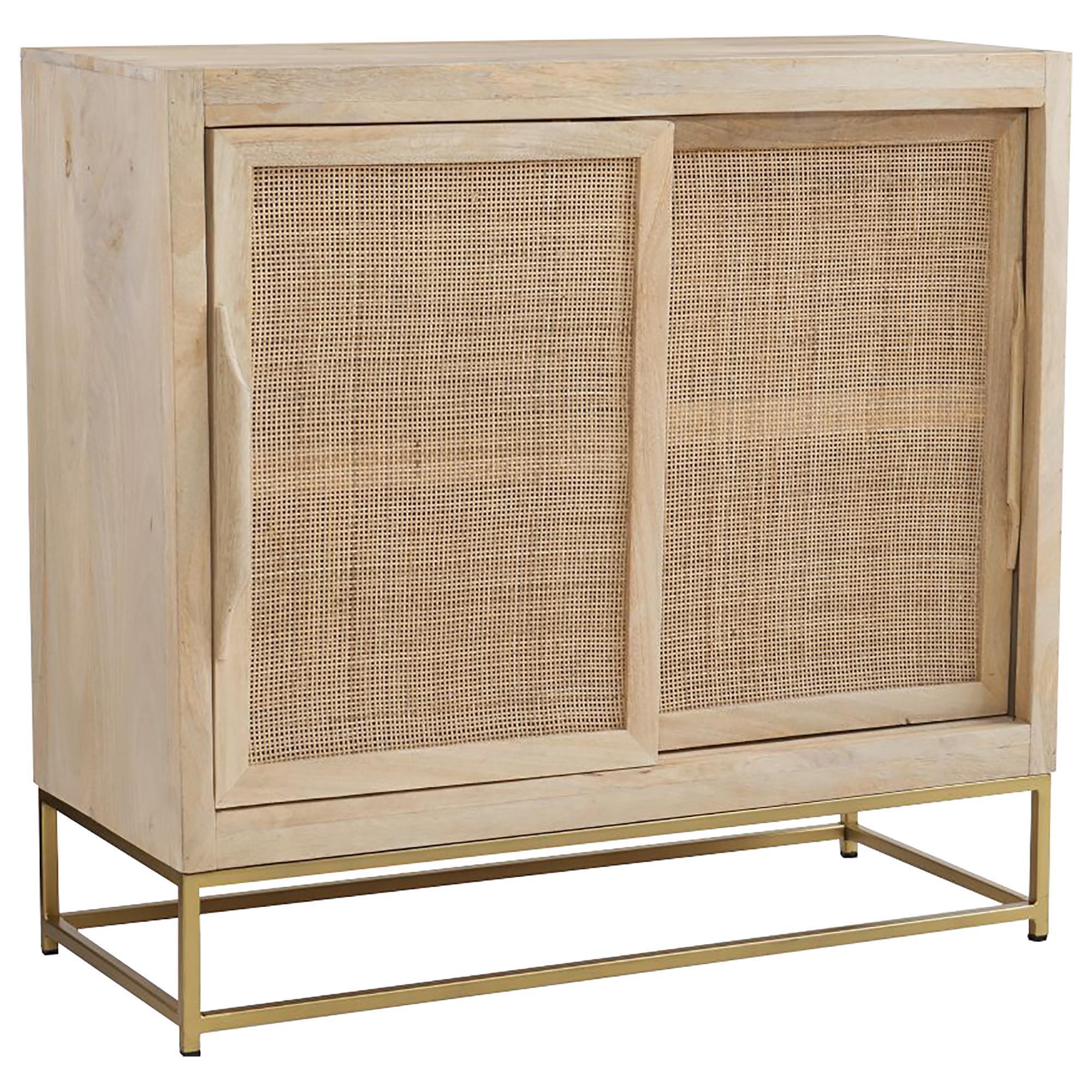 37B Urban Boho Raphael Cabinet with Two Sliding Doors in Natural and ...