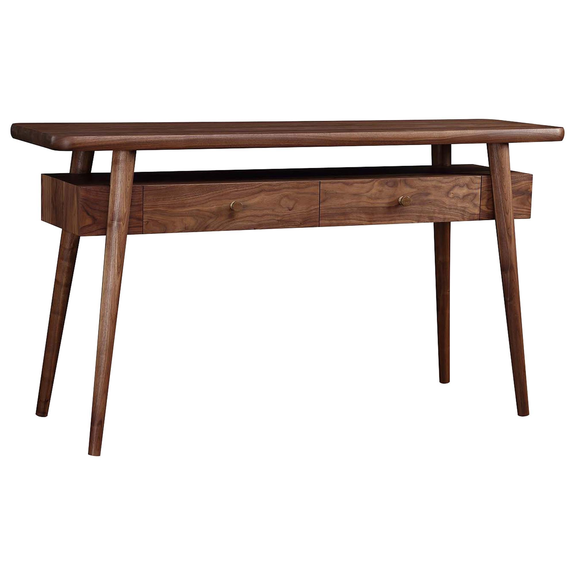 Stickley Furniture Walnut Grove Console Table with Wood Top in Walnut