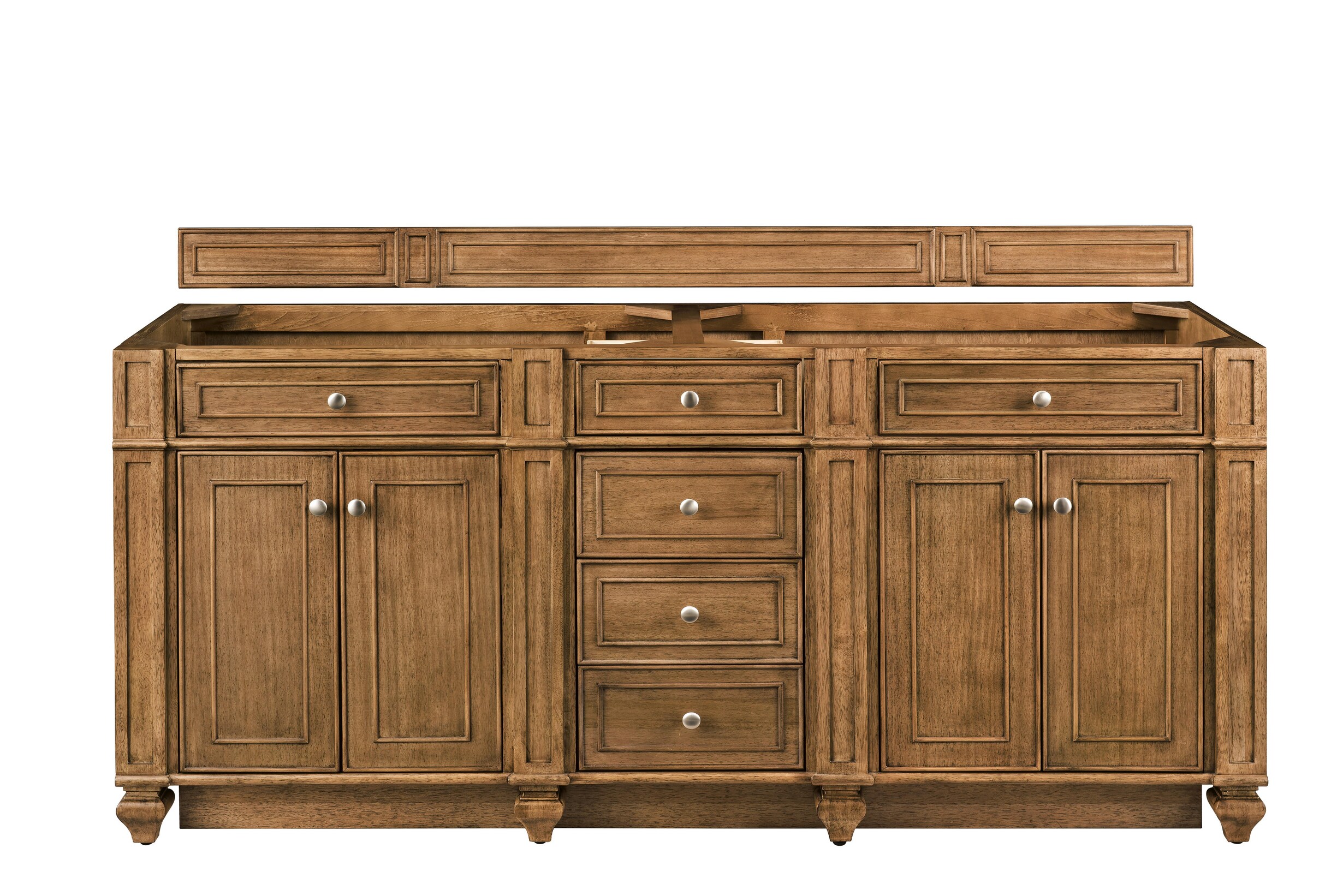 James Martin Bristol 72" Double Bathroom Vanity in Saddle Brown | NFM