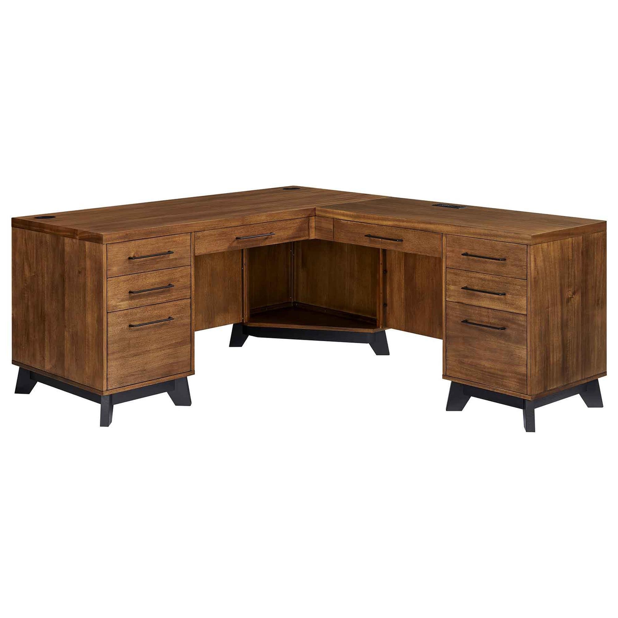 Wycliff Bay Pedestal L-Desk