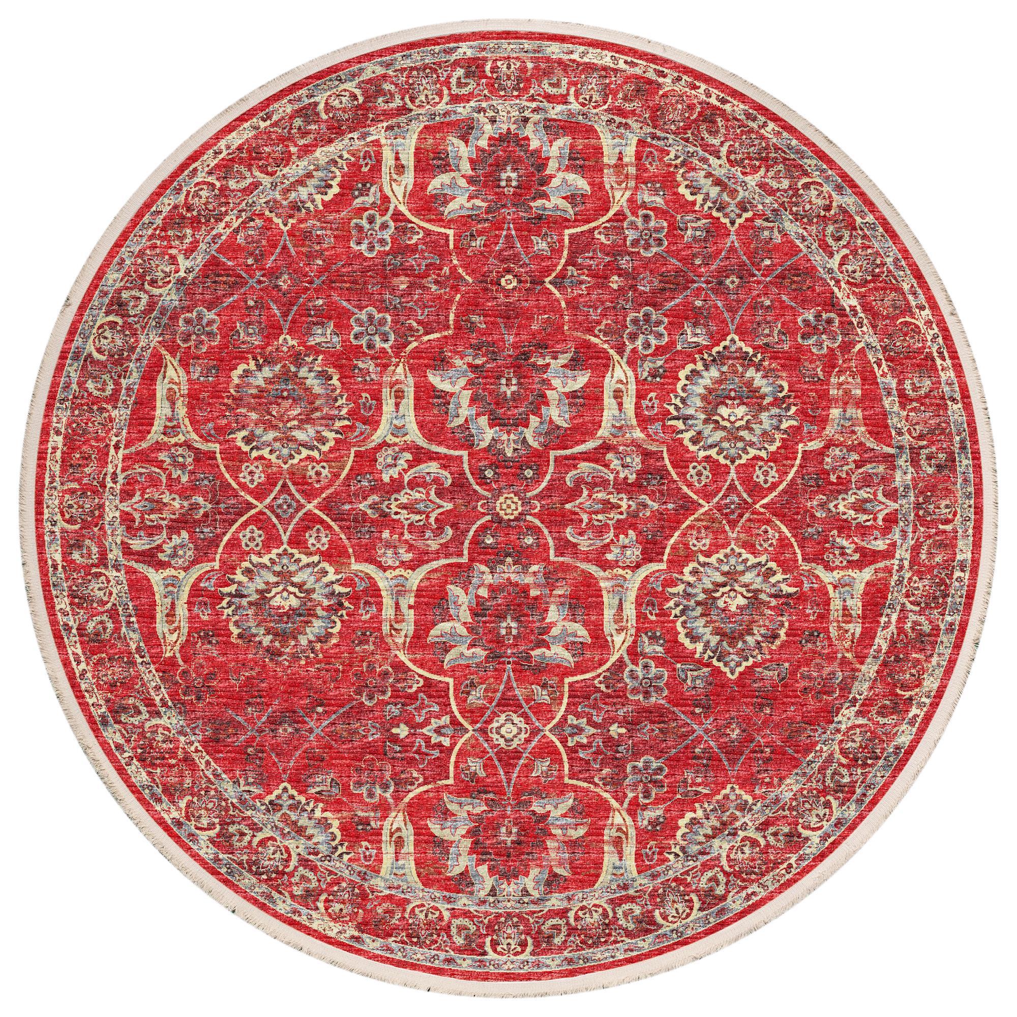 Dalyn Rug Company Marbella 8' Round Poppy Area Rug