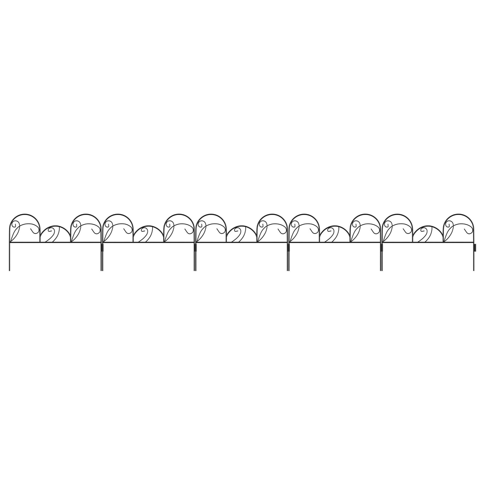 Timberlake Mimosa Garden Fencing in Black (Set of 5)