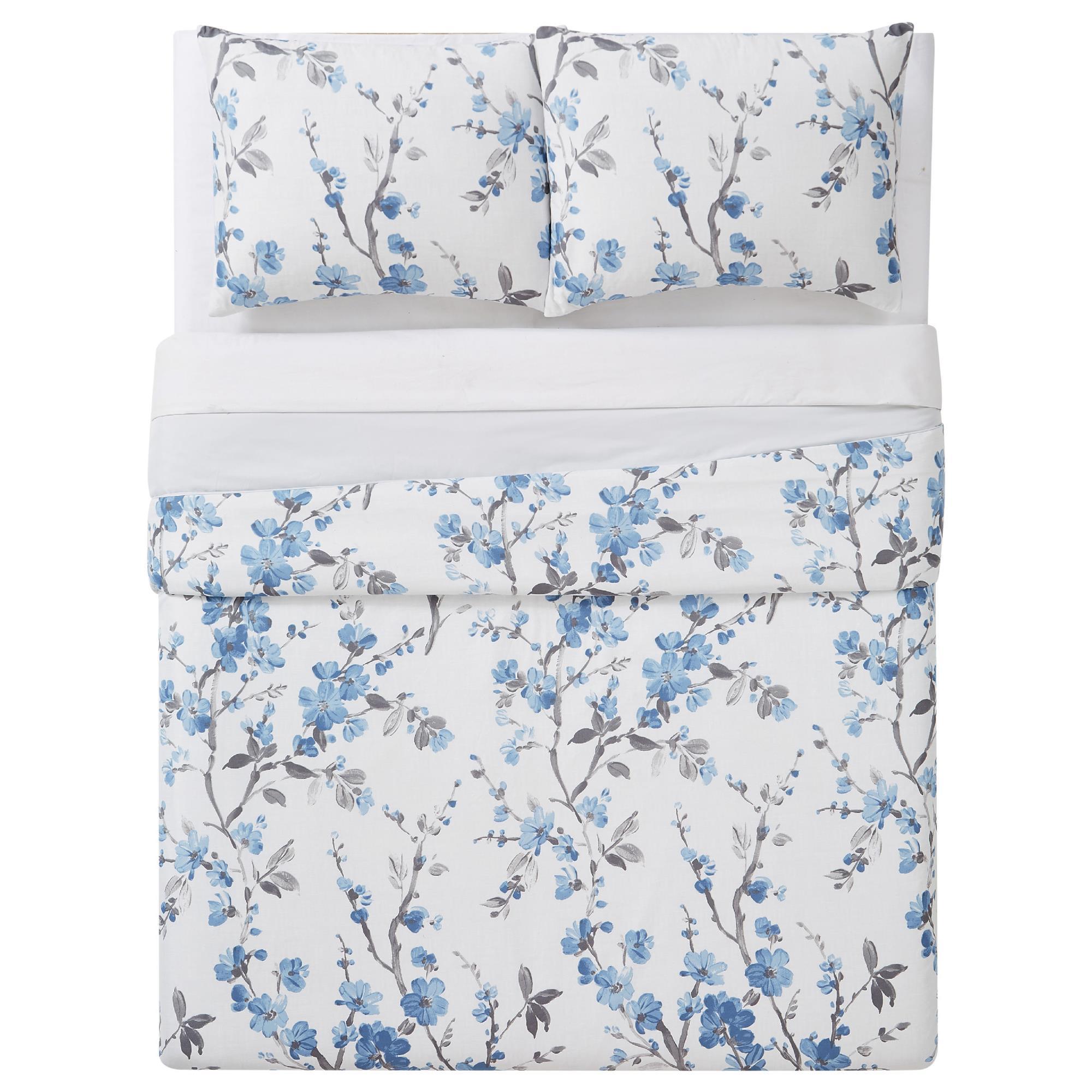 Pem America Cannon Kasumi Floral 3 Piece Full Queen Duvet Set In White