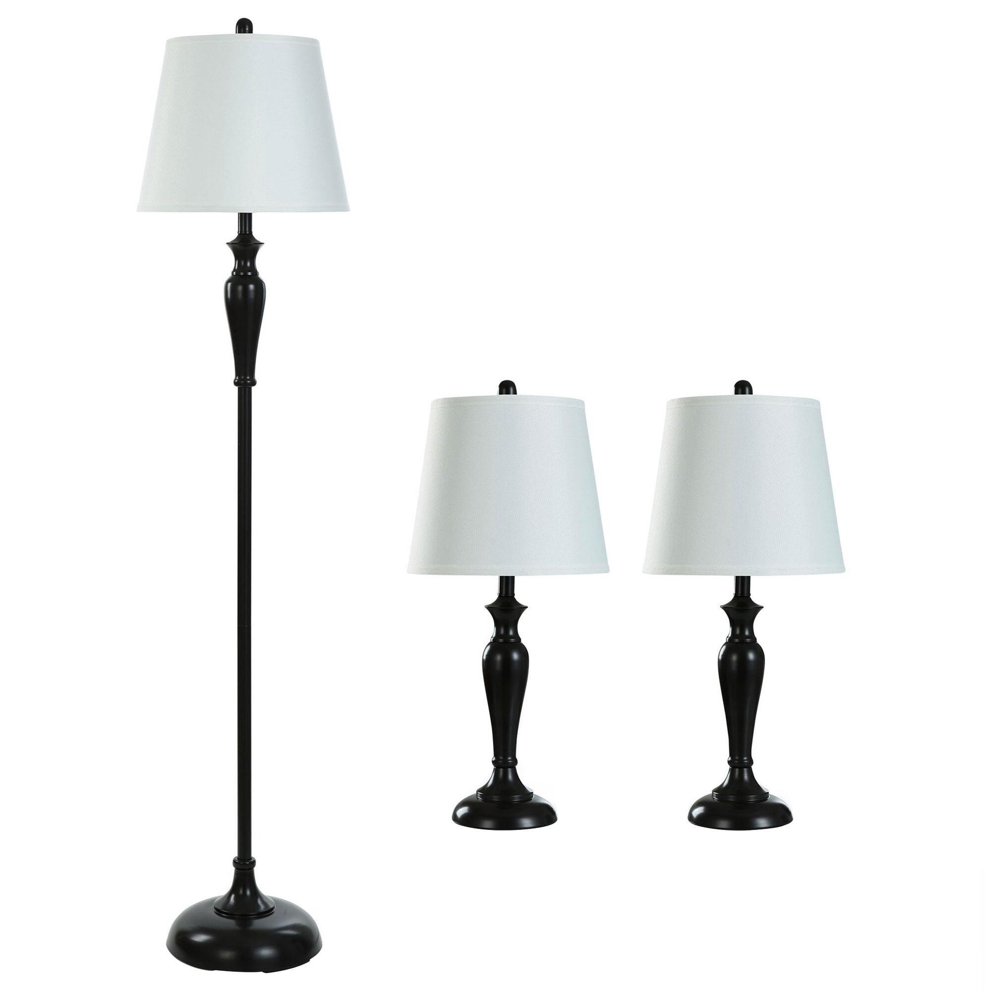 Flair Industries 3-Piece Lamp Set in Oiled Bronze