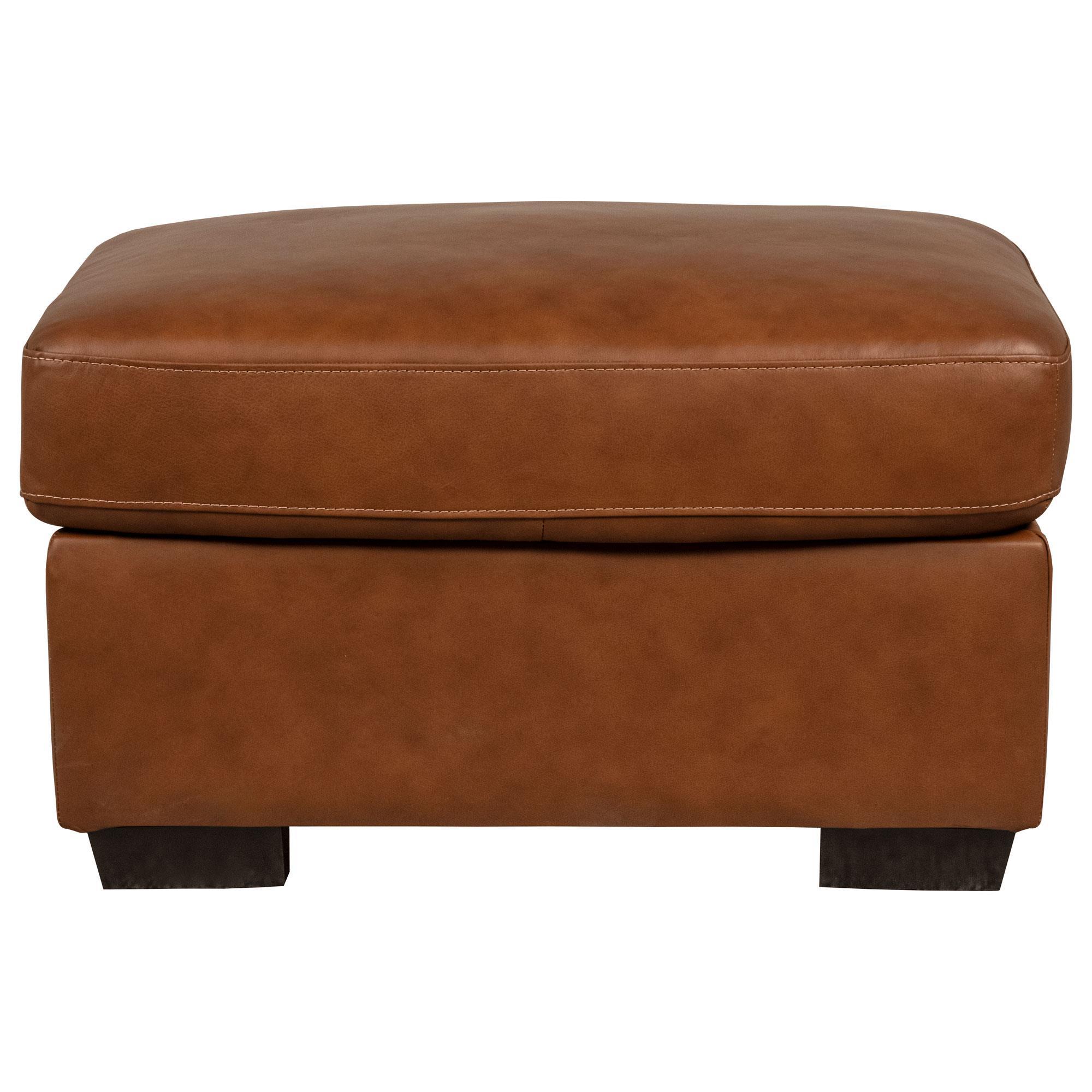 Flexsteel Henry Ottoman in Caramel