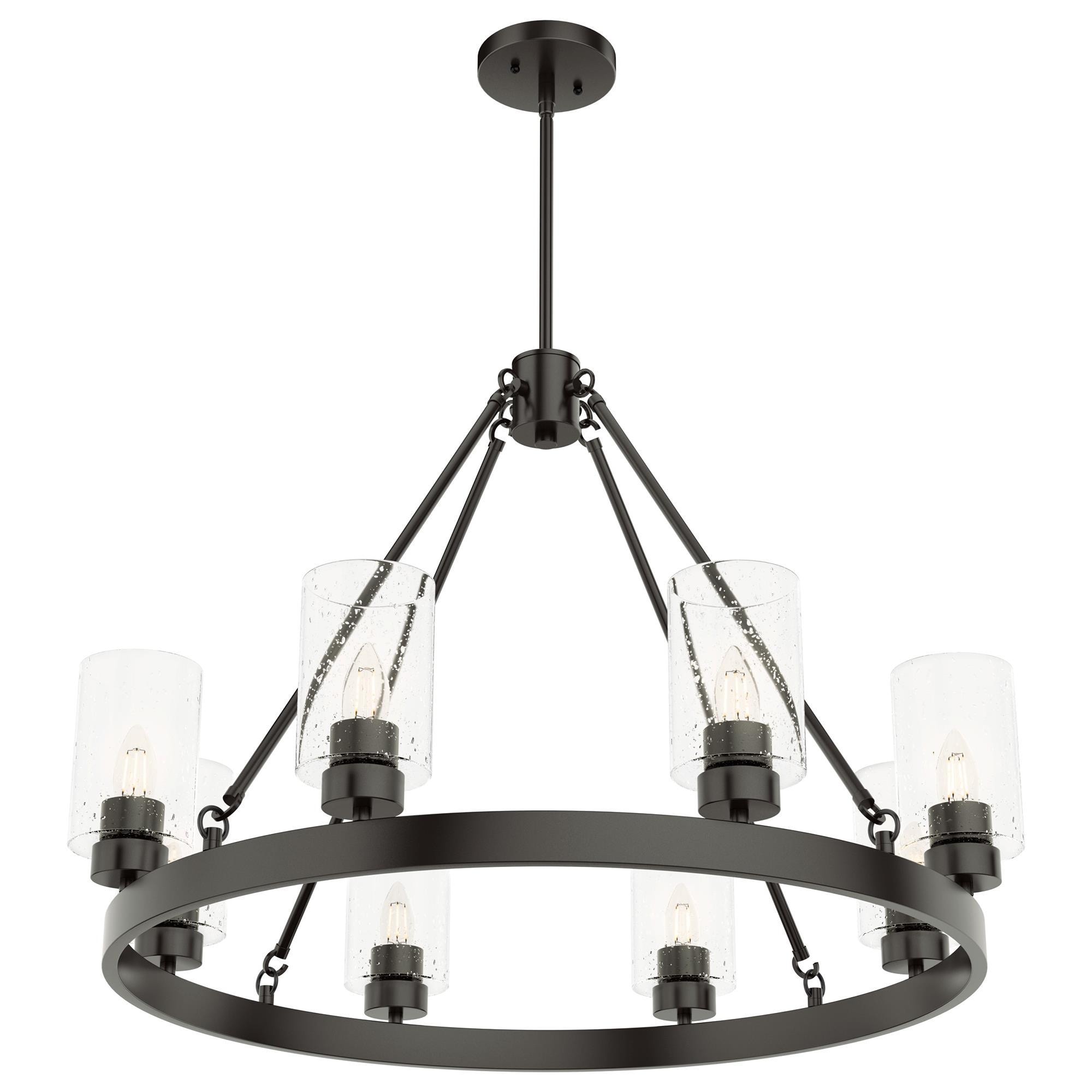 Hunter Hartland 8-Light Chandelier in Noble Bronze