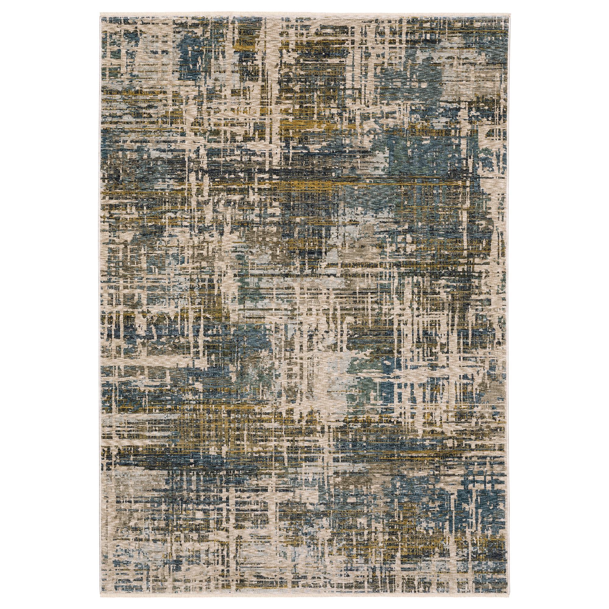 Oriental Weavers Hayden 9'10" x 12'10" Blue and Gold Area Rug