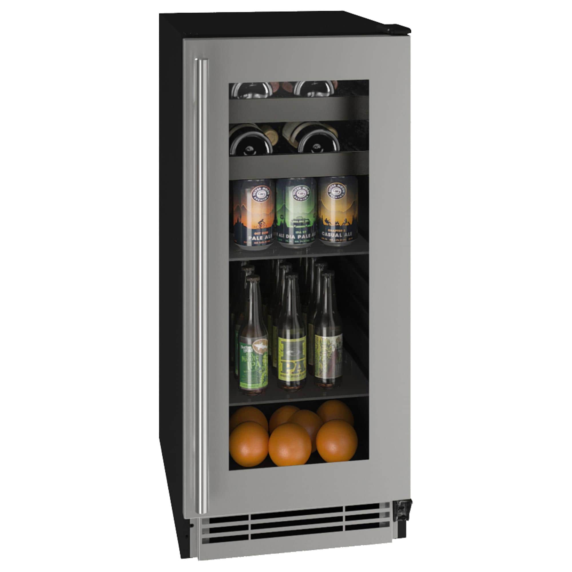 U-Line 15" Beverage Center in Stainless Frame