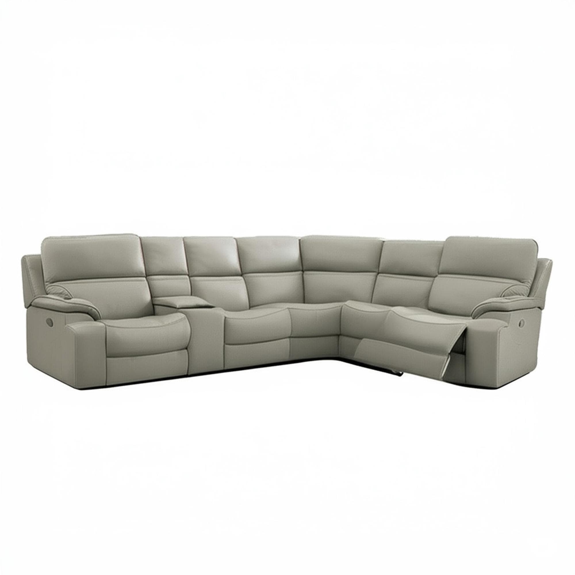 MotoMotion Grafton 6-Piece Leather Power Reclining Sectional in Ravenna ...
