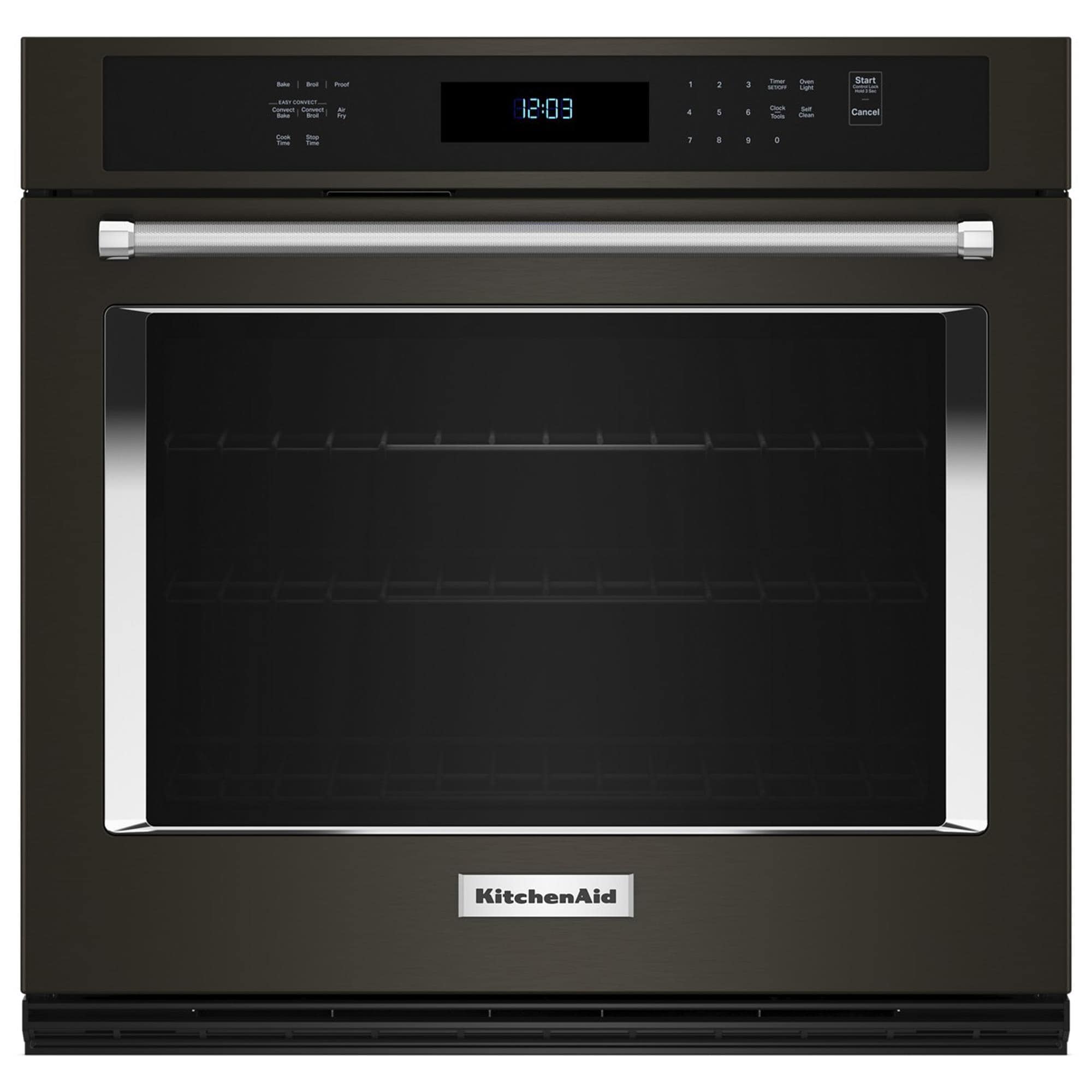 KitchenAid 27" Single Wall Oven with Air Fry Mode in Black Stainless ...