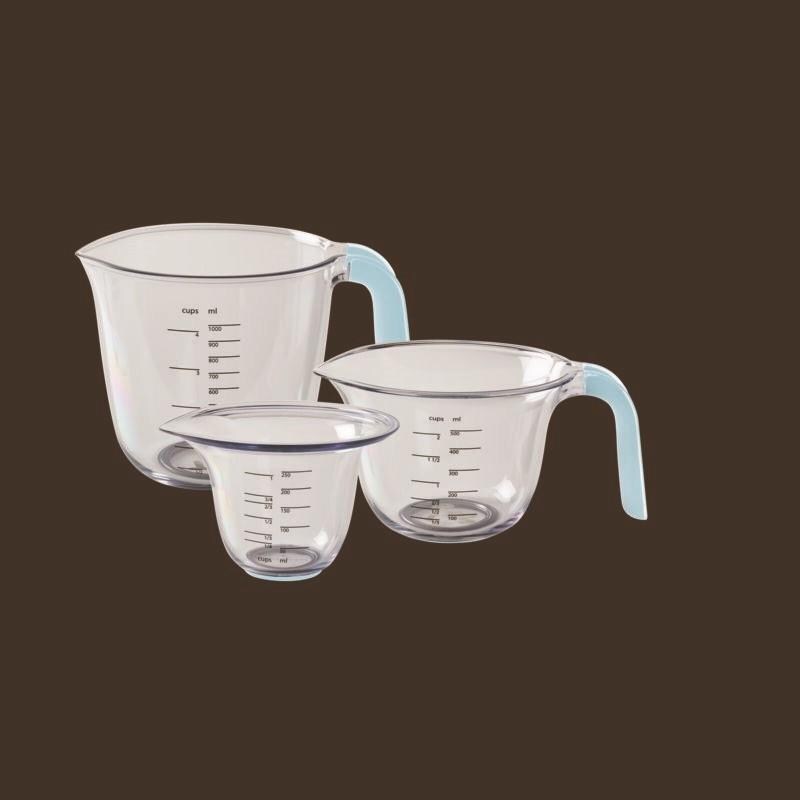 KitchenAid Gourmet 3-Piece Measuring Jug Set in Mineral Water