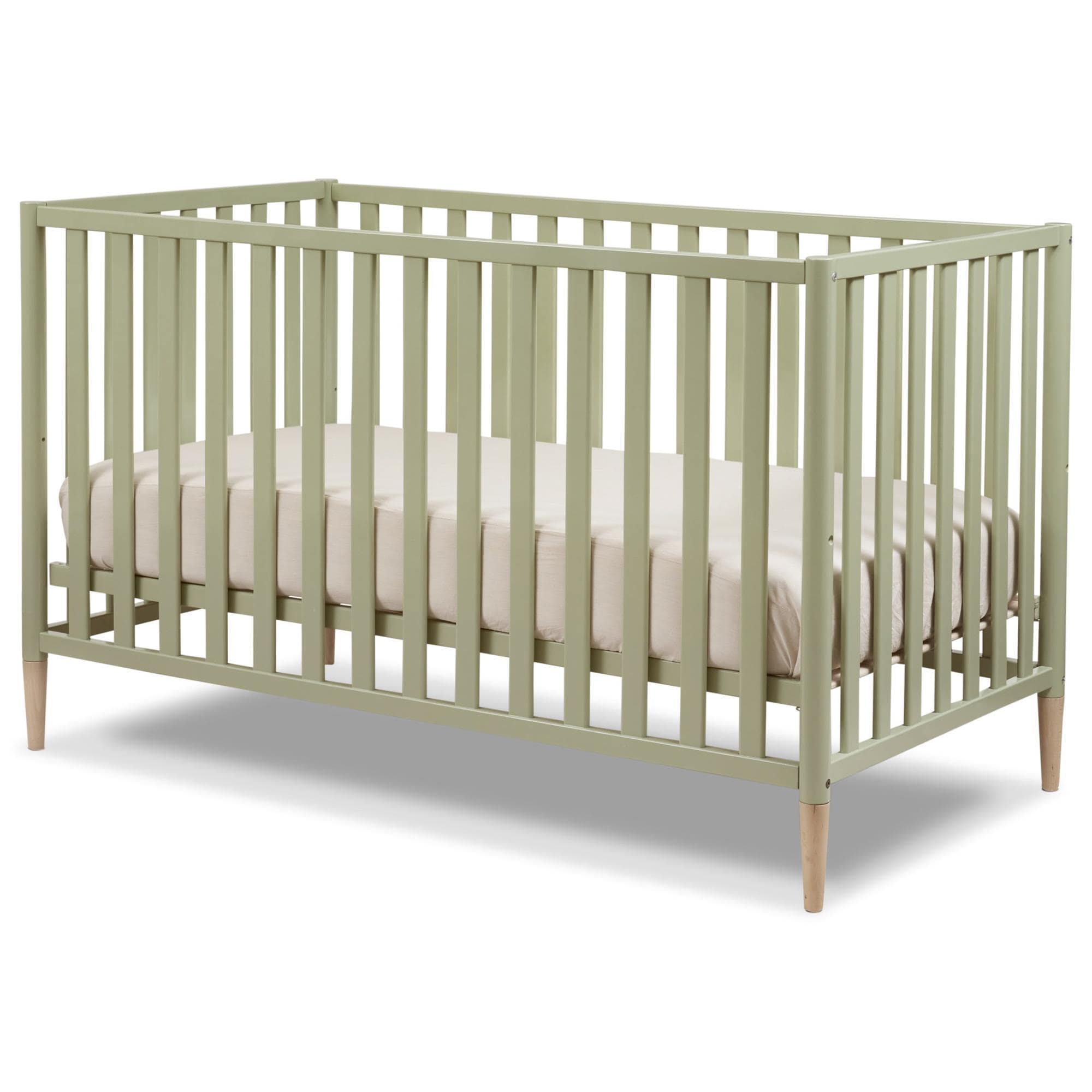 Sorelle Mia 3-In-1 Convertible Crib with Toddler Rail in Sage and ...