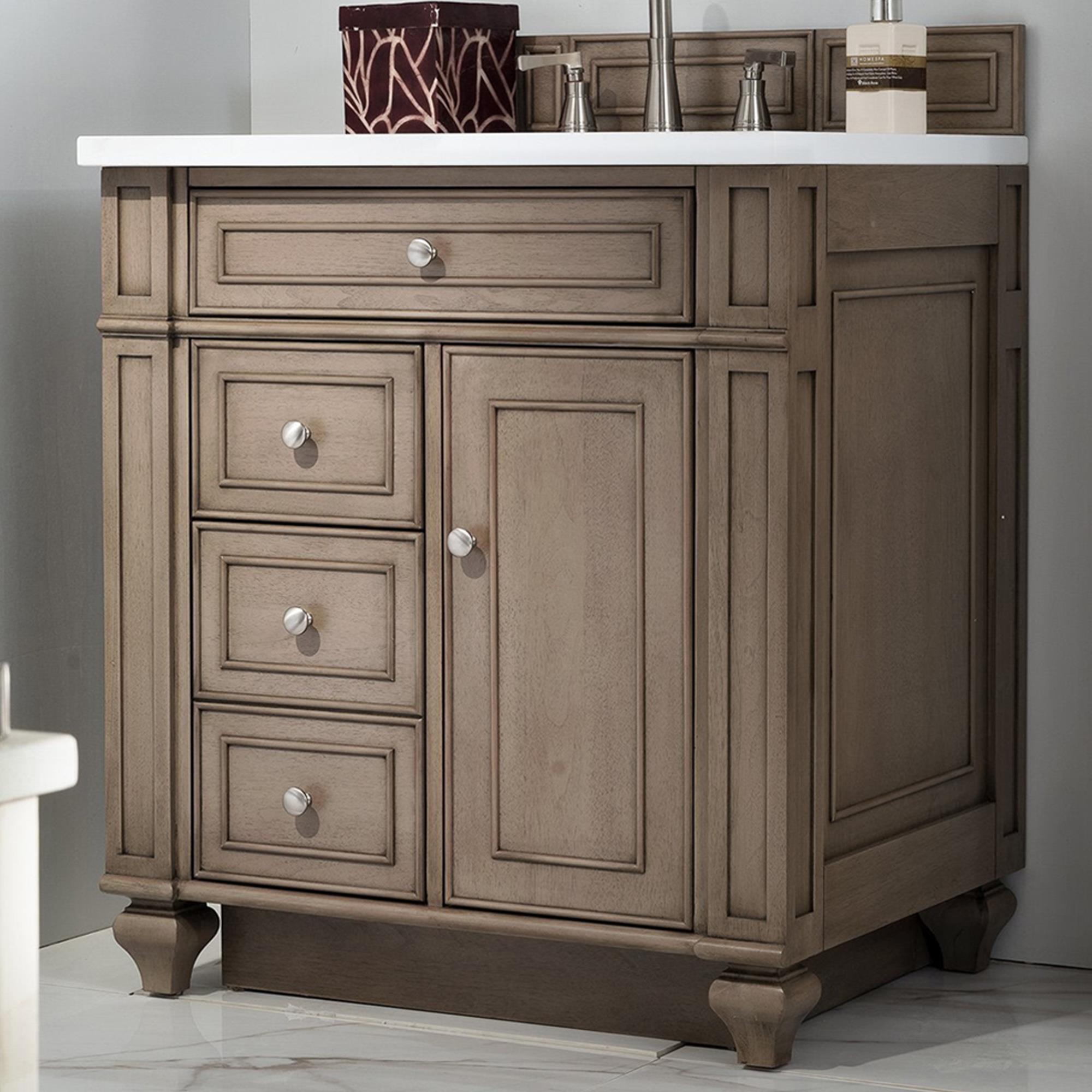 James Martin Vanities Bristol 30" Single Bathroom Vanity in White ...