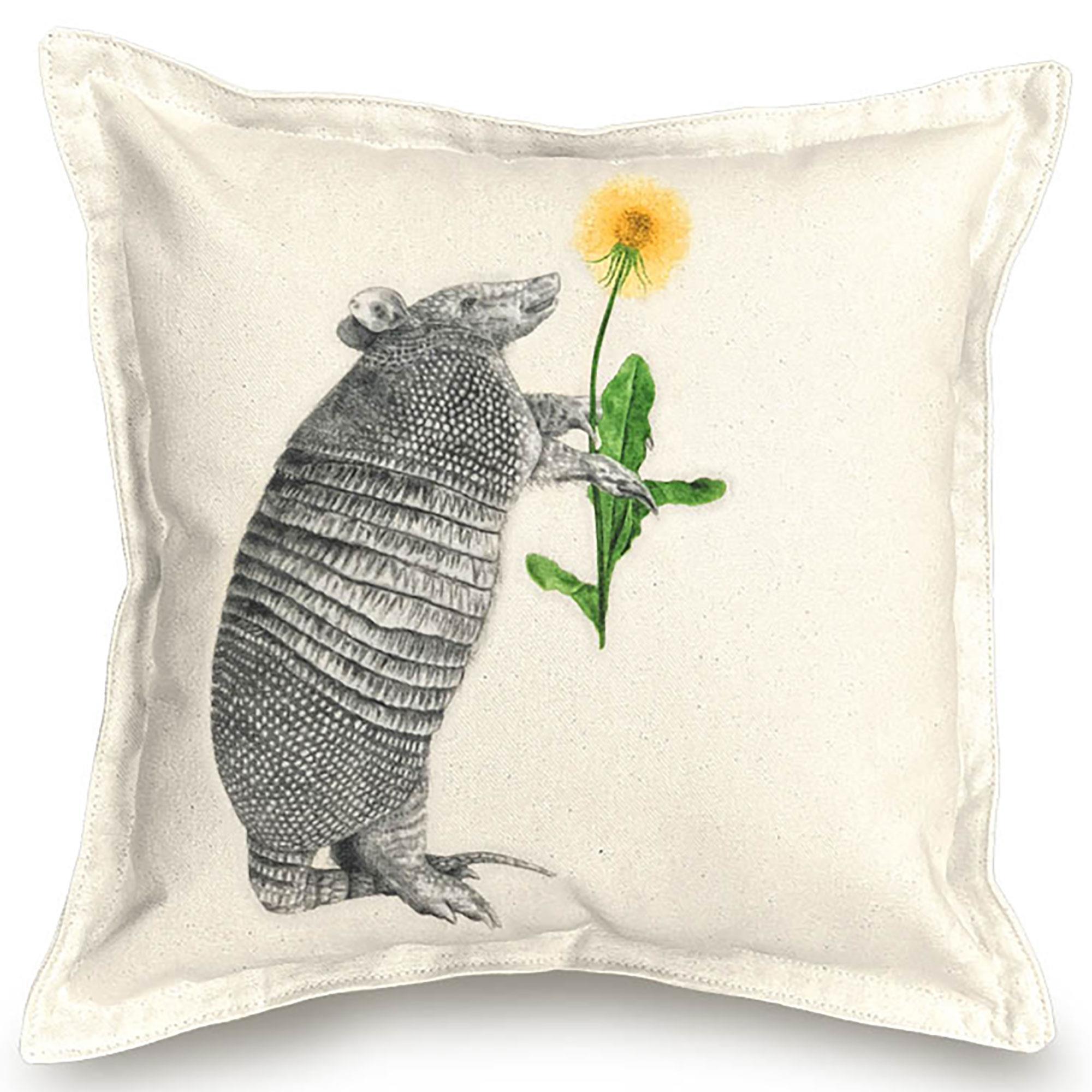 Eric & Christopher Central and Gus Tuck Sawgrass Nine Band Armadillo 14" x 14" Throw Pillow in ...