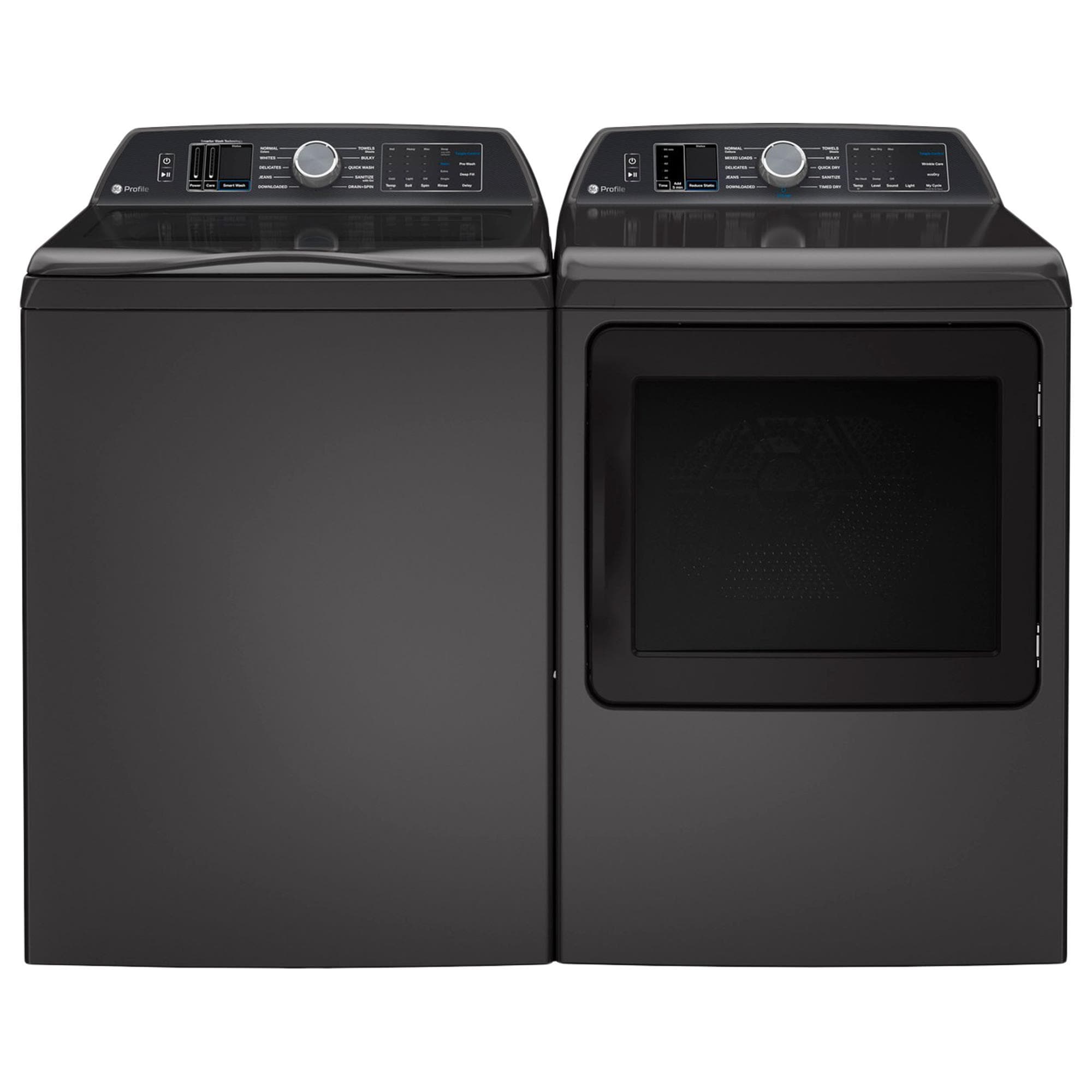 GE Profile 5.4 Cu. Ft. Top Load Washer and 7.4 Smart Electric Dryer in ...