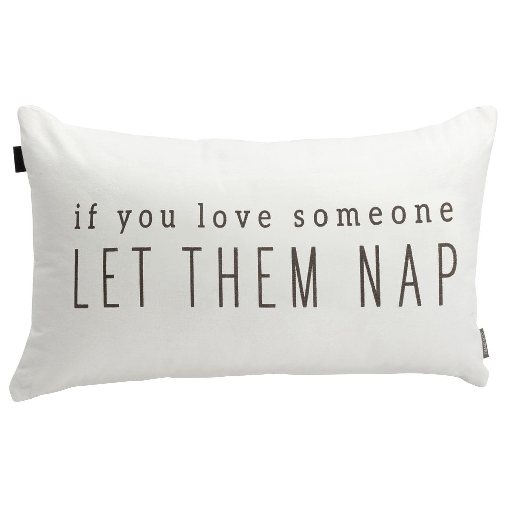 Demdaco Men's Gifts Let Them Nap 12" x 21" Lumbar Throw Pillow in Off ...