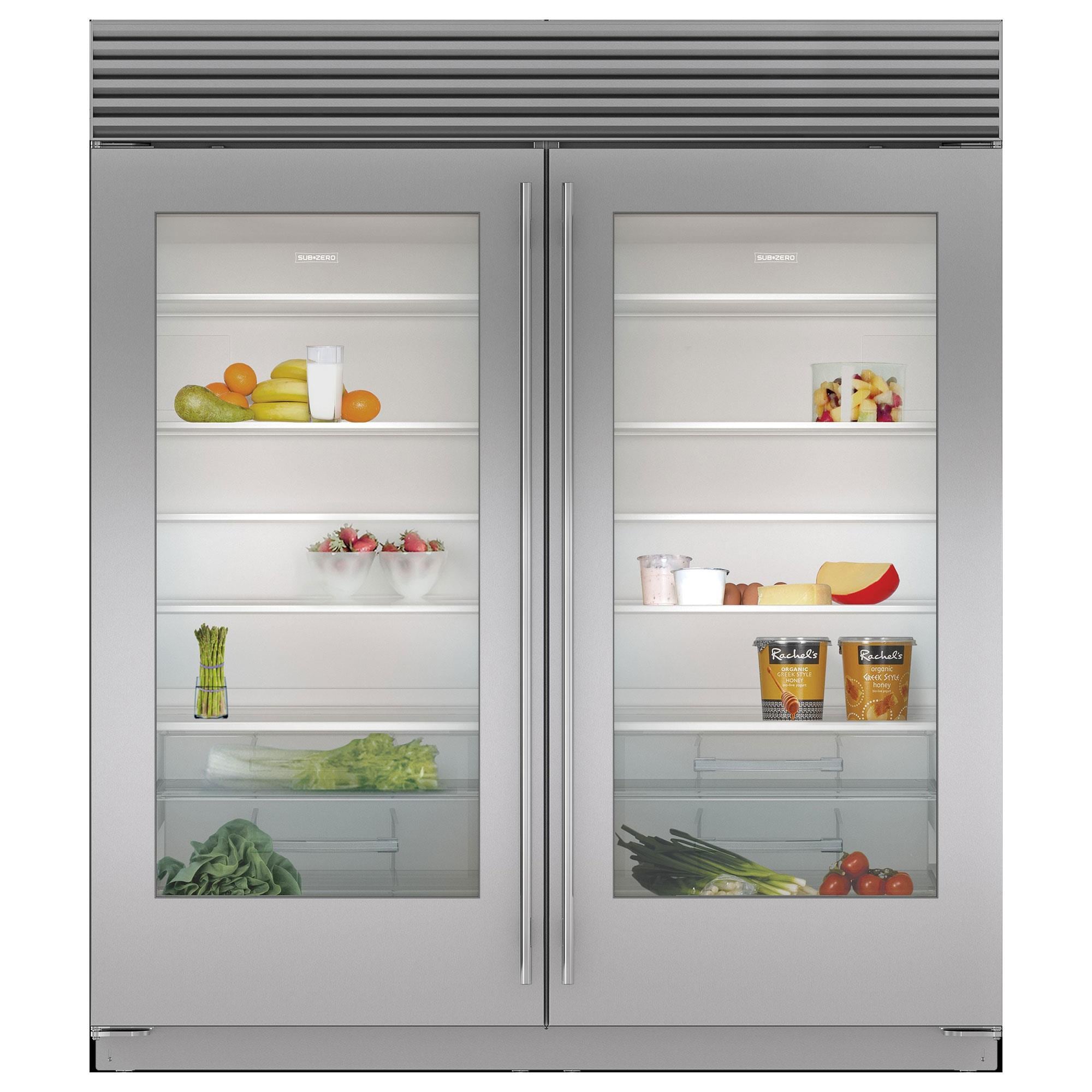 Sub Zero Dual Install Kit with 72" Pro Louvered Grille in Stainless Steel