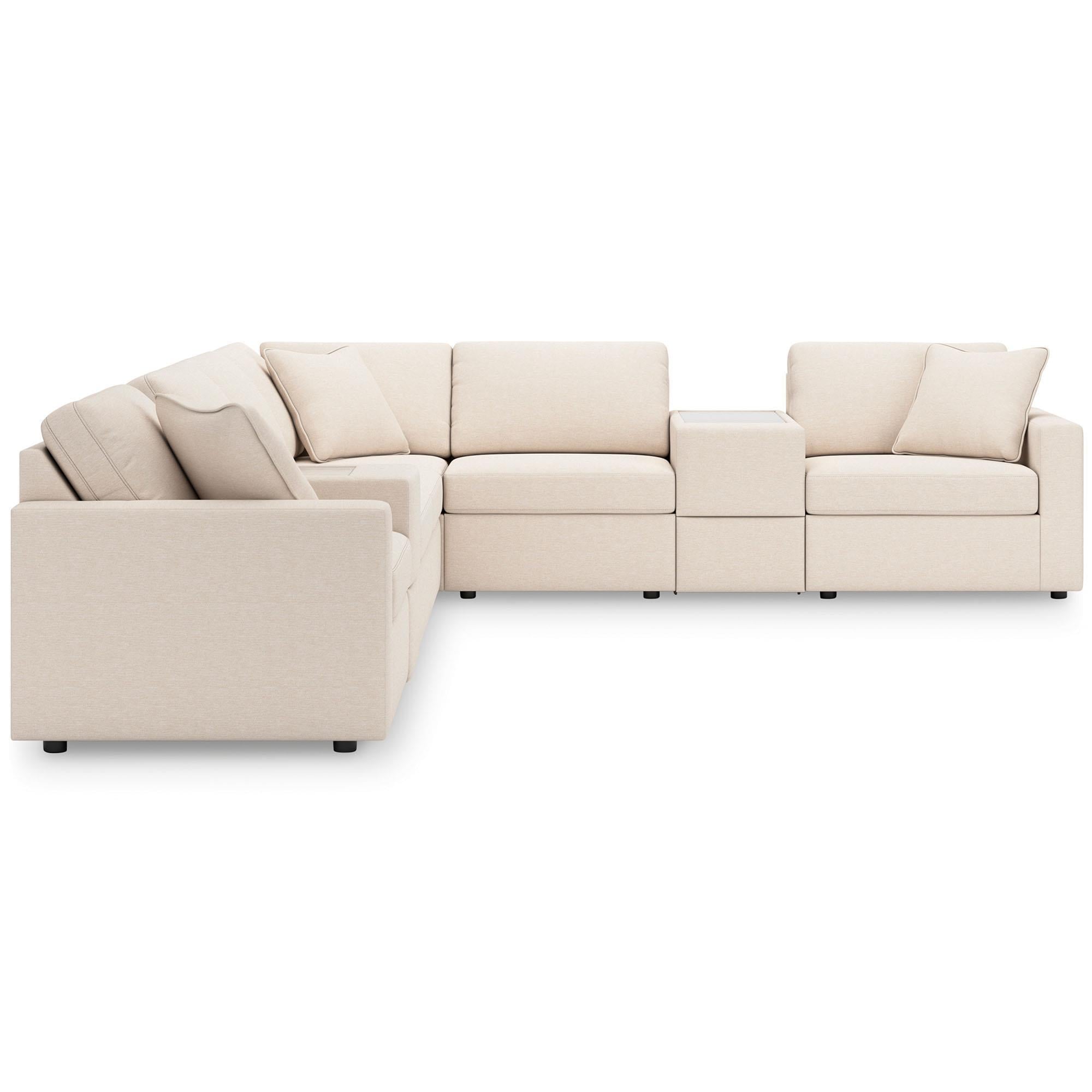 Ashley Modmax 7-Piece Sectional with Storage Consoles in Oyster