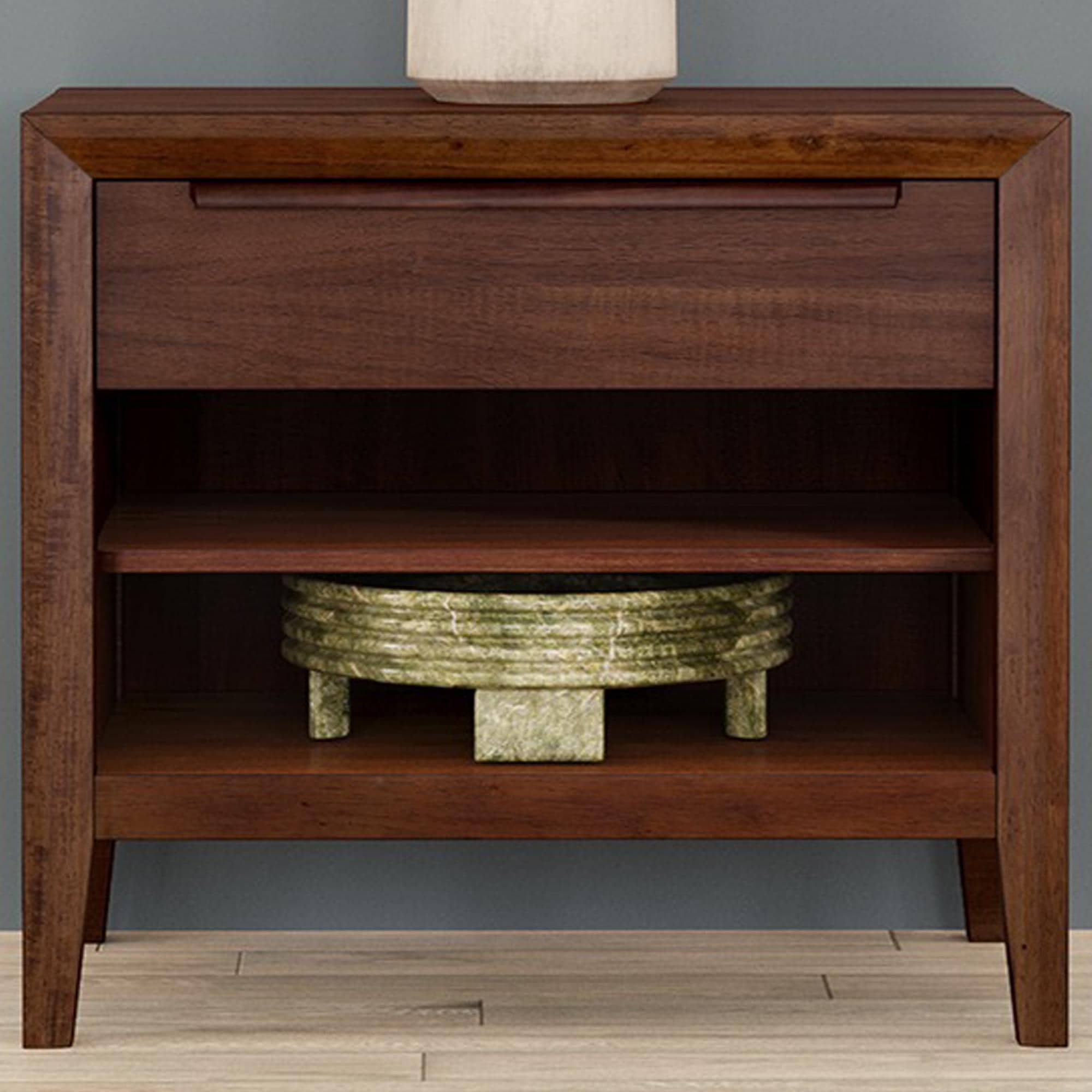 A-America Ralston 1-Drawer Nightstand in Dark Amber