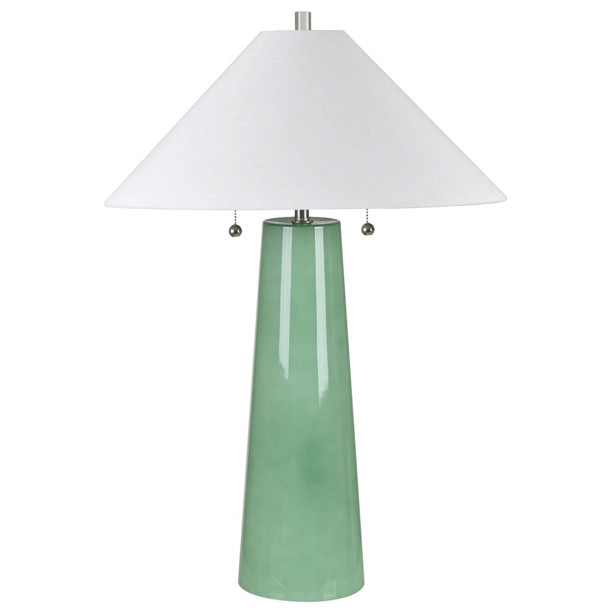 Slatehouse 31.5" Glass Table Lamp in Green