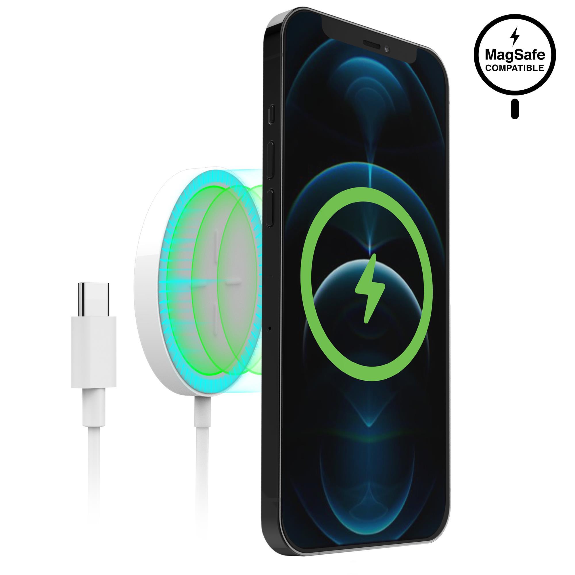 Hypercel Magnetic 15W Wireless Charger in White