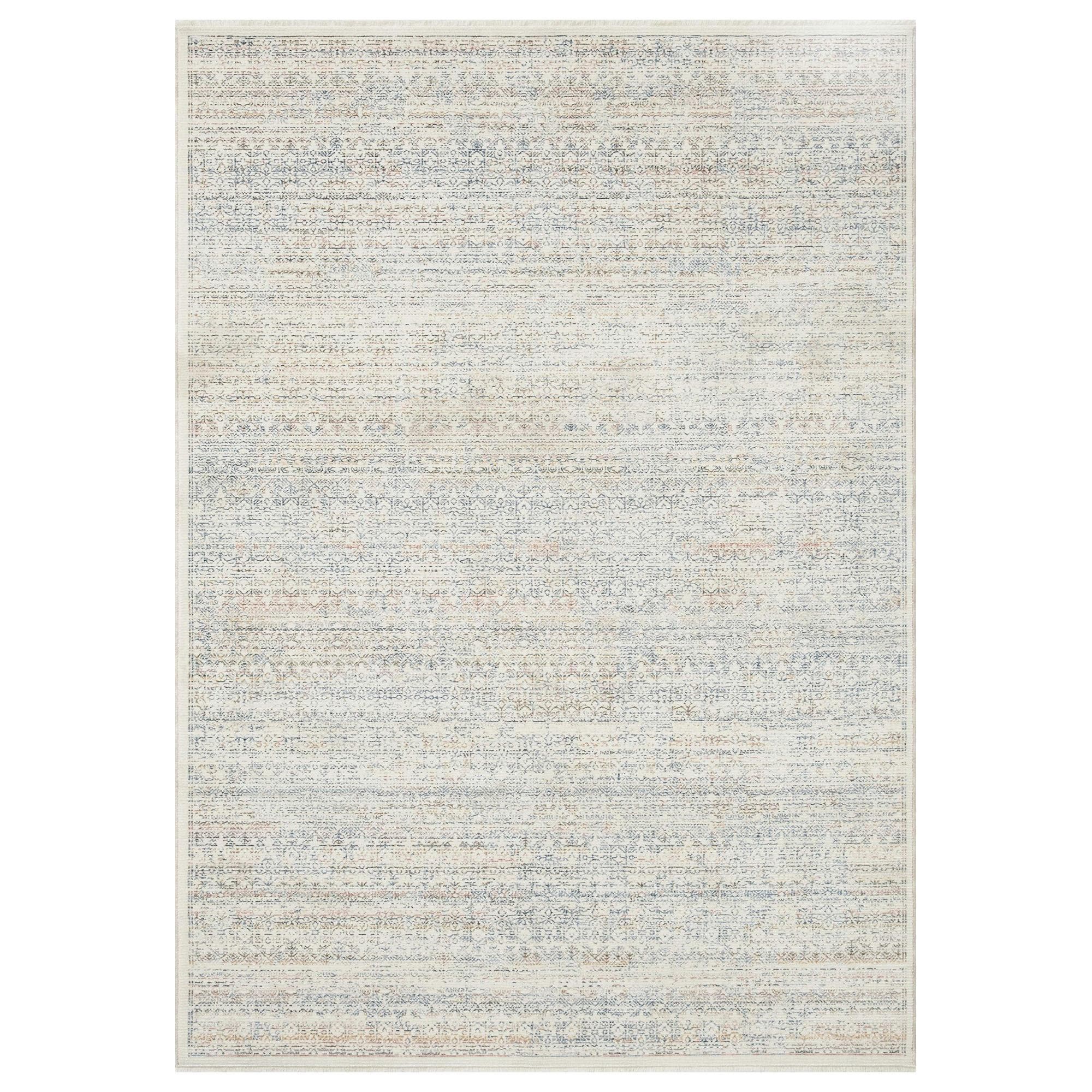 Amber Lewis x Loloi Zuma 2'3" x 3'10" Ivory and Multicolor Area Rug