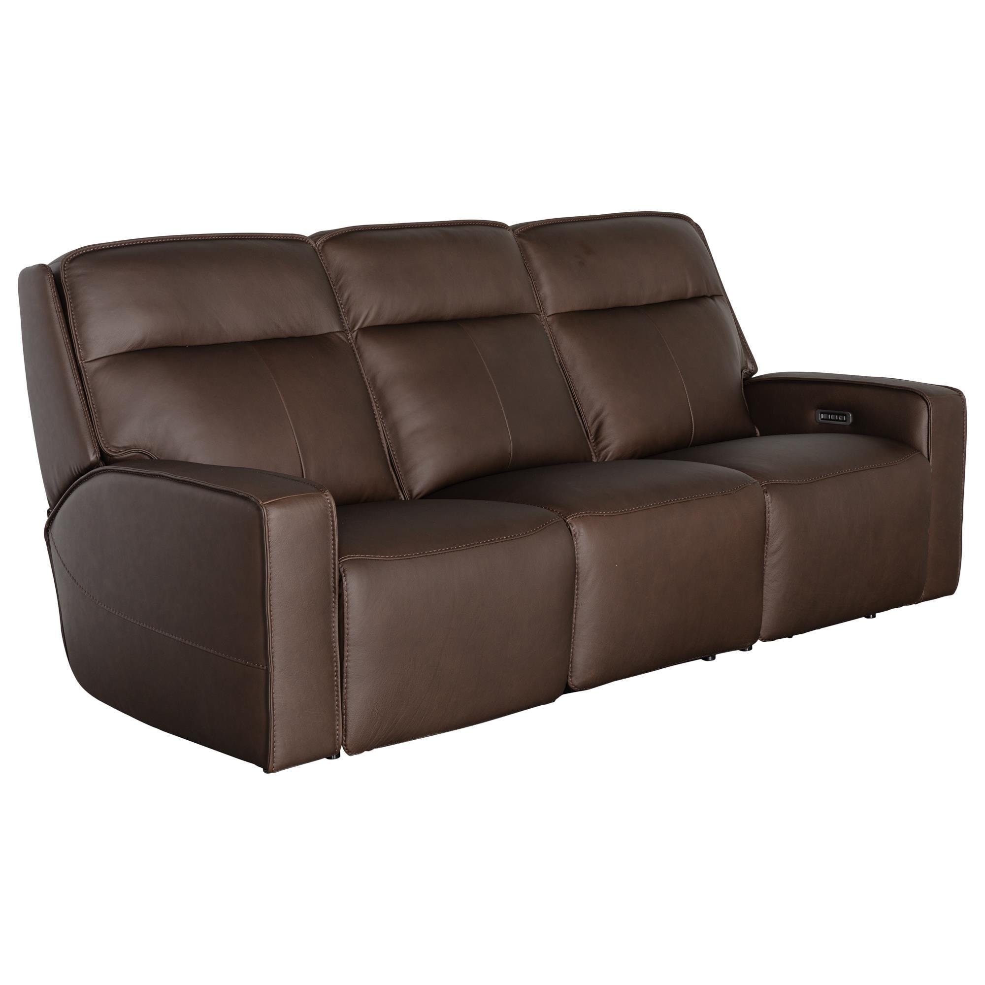 Simon Li Stratford Power Reclining Sofa in Brown