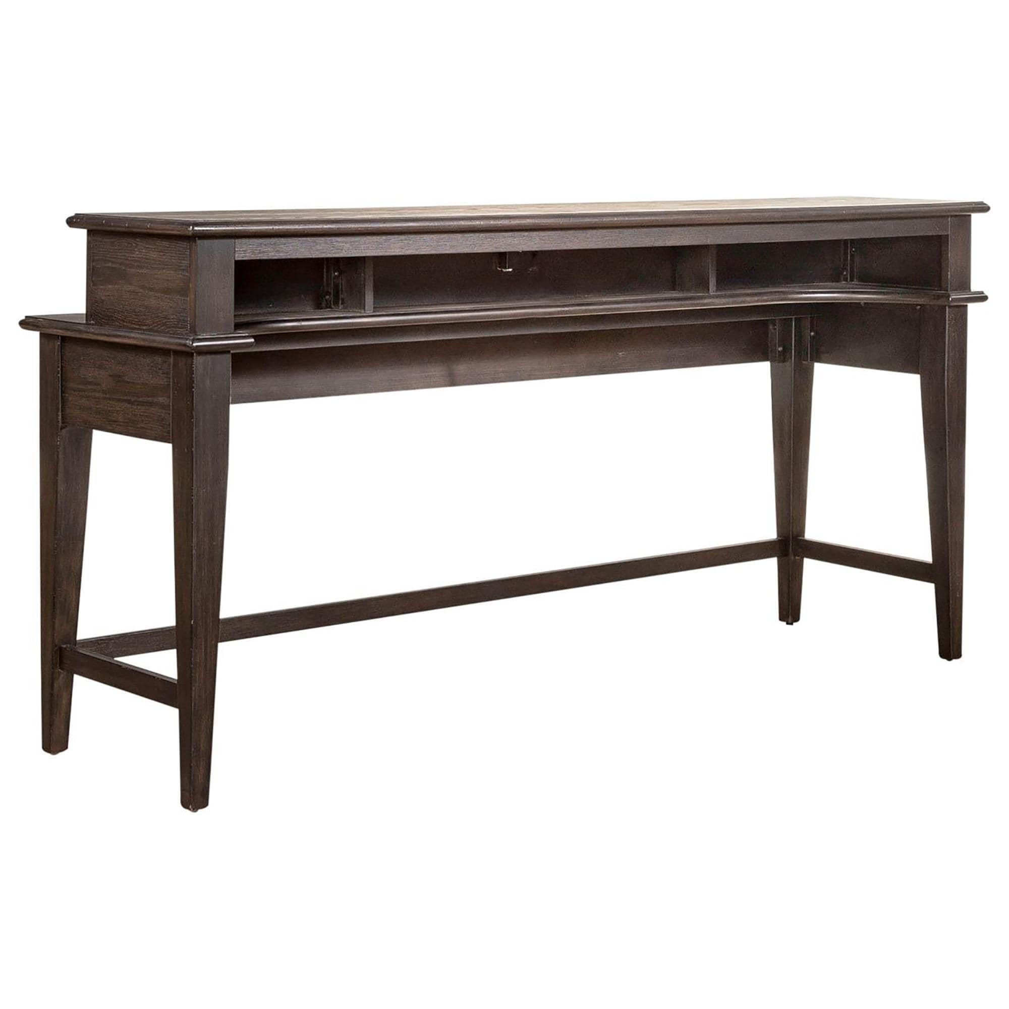 Belle Furnishings Mill Creek Console Bar Table in Peppercorn