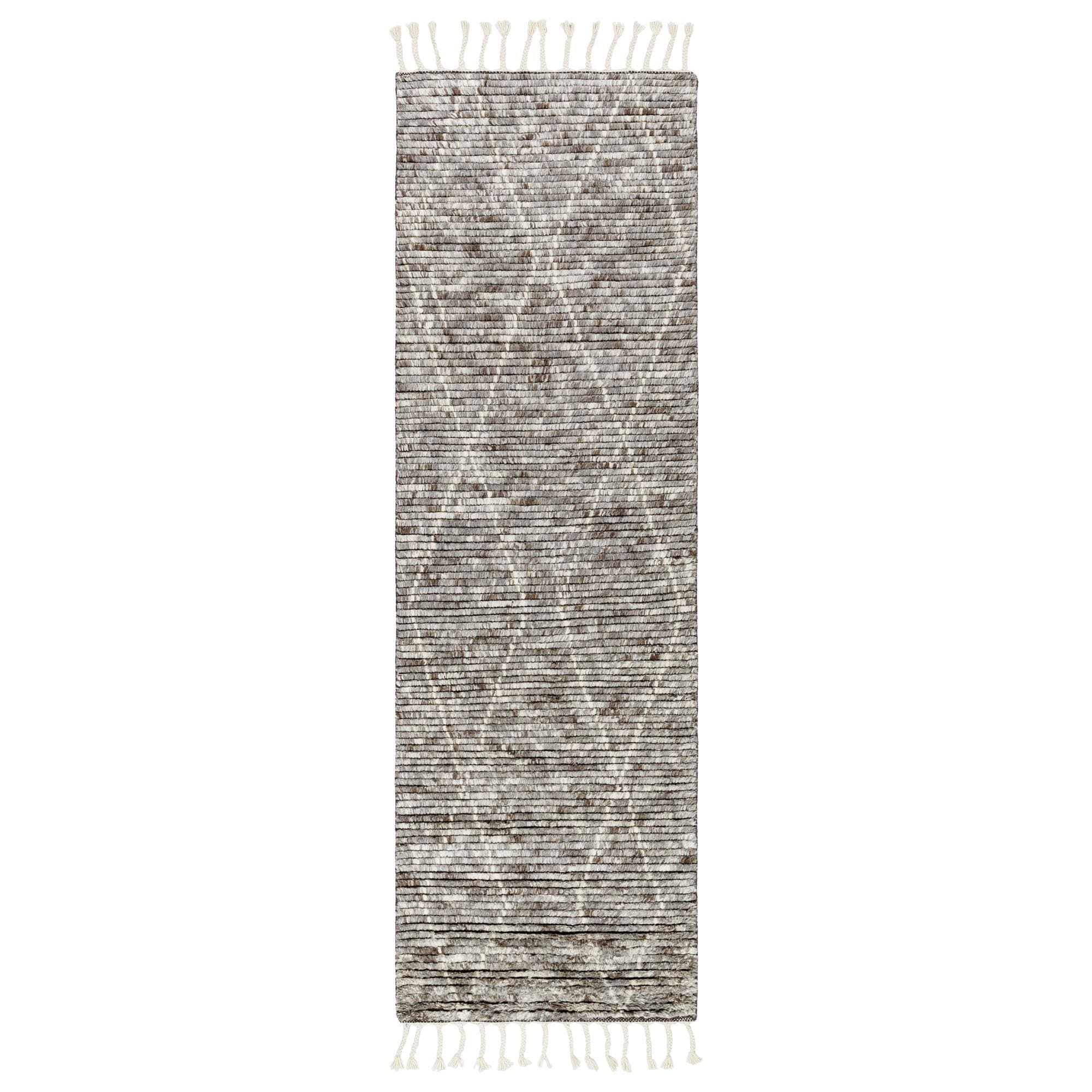 Surya Carpet, Inc. Camille 3' x 12' Brown and Cream Runner | NFM