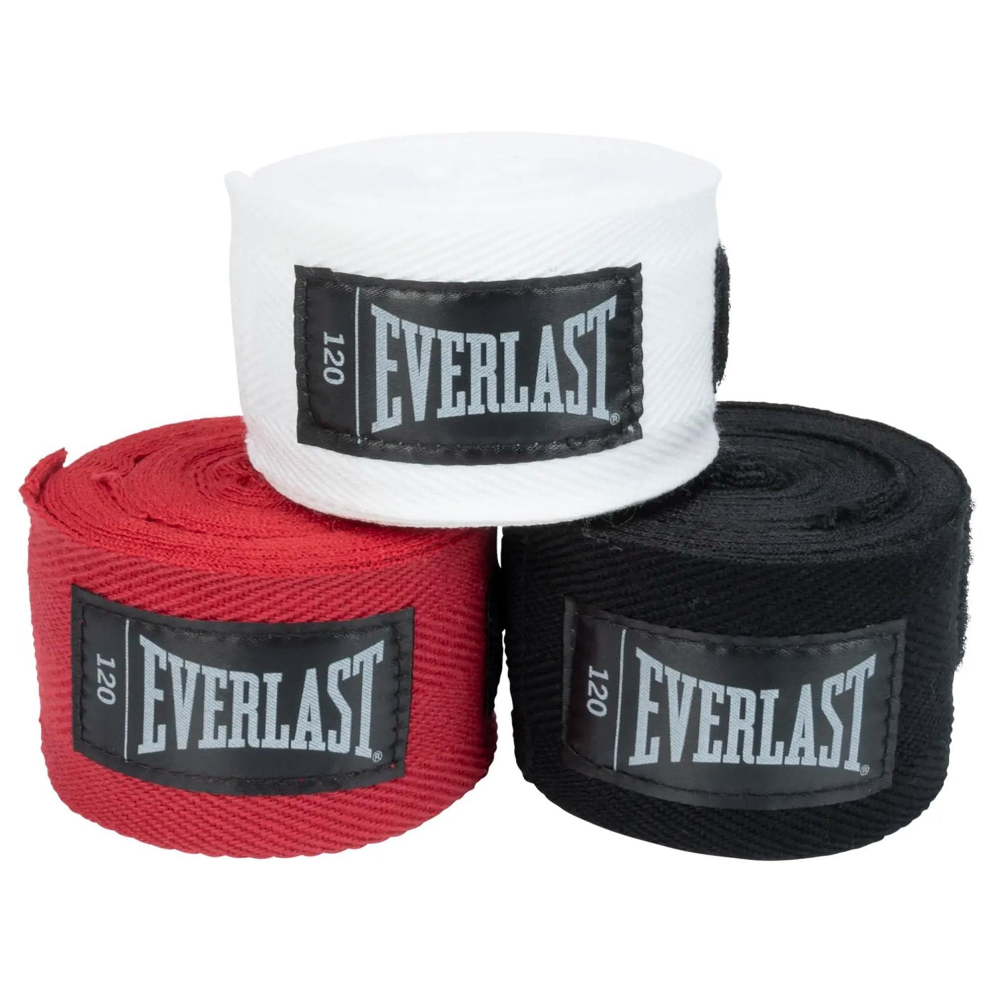 Everlast Core 3-Pack Handwraps in Black, Natural and Red
