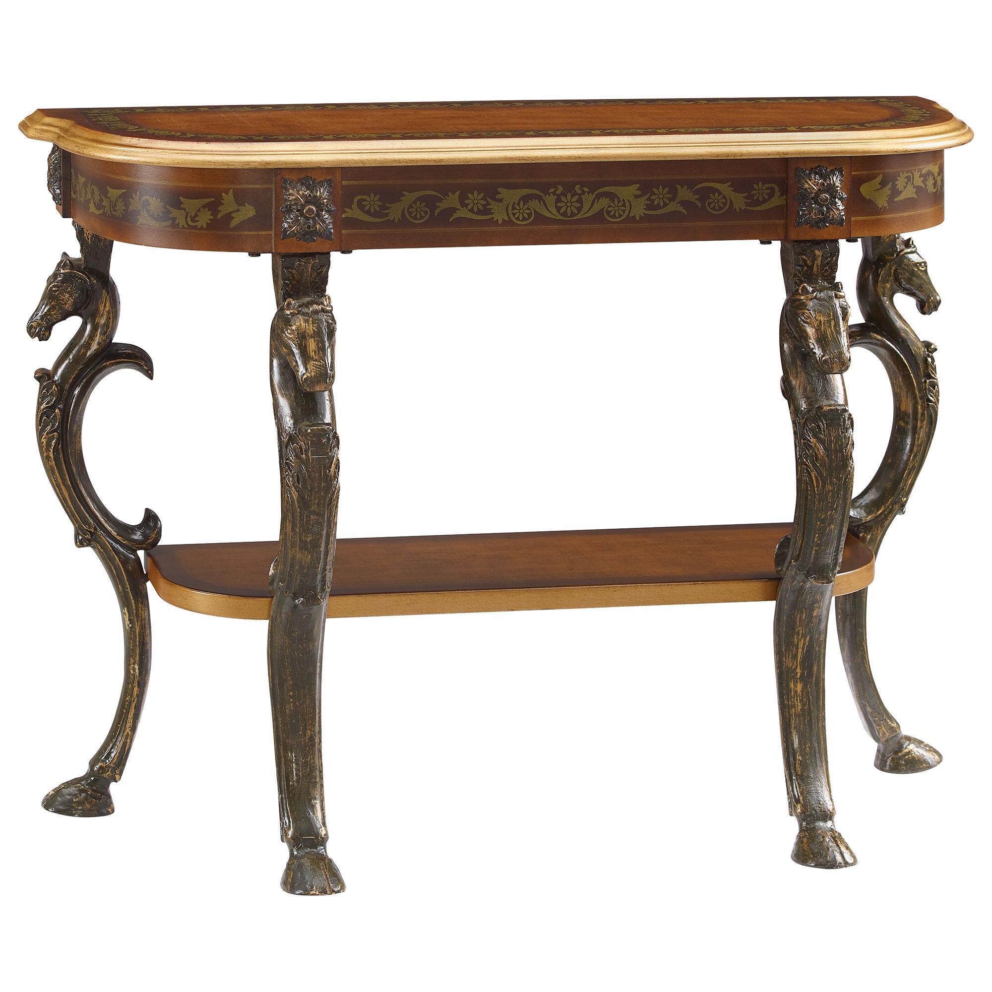 Linon Home Decor Flicka Console Table in Brown