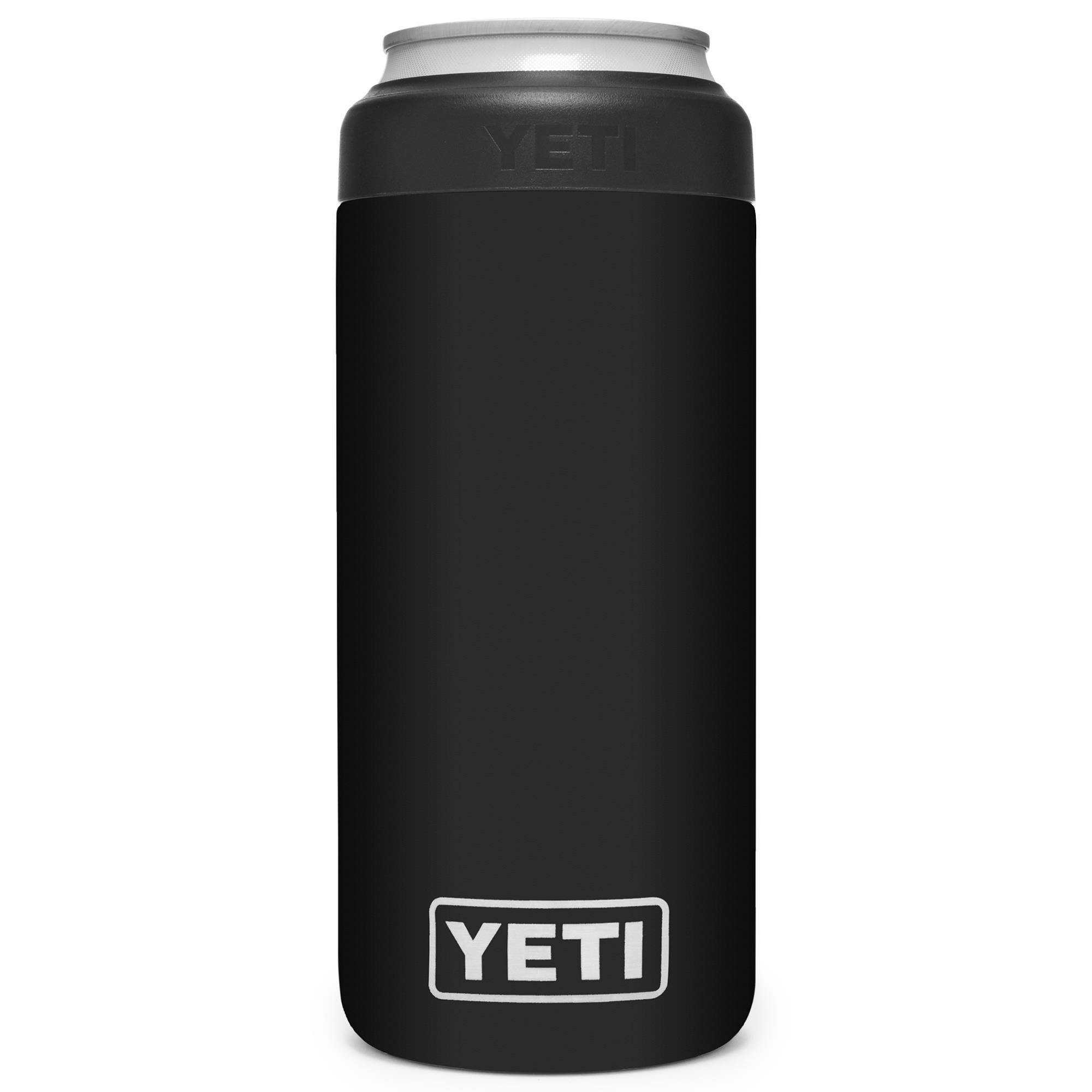 YETI Rambler 12 Oz Colster Slim Can Cooler in Black