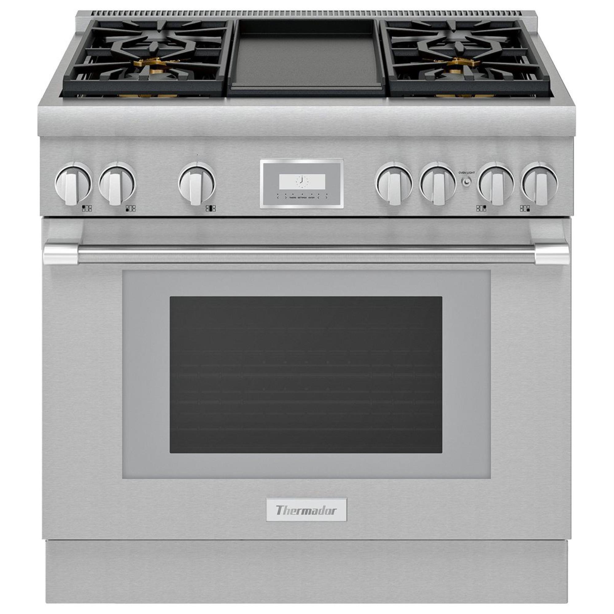 Thermador 36" Professional Harmony Range 4-Burner in Stainless Steel ...