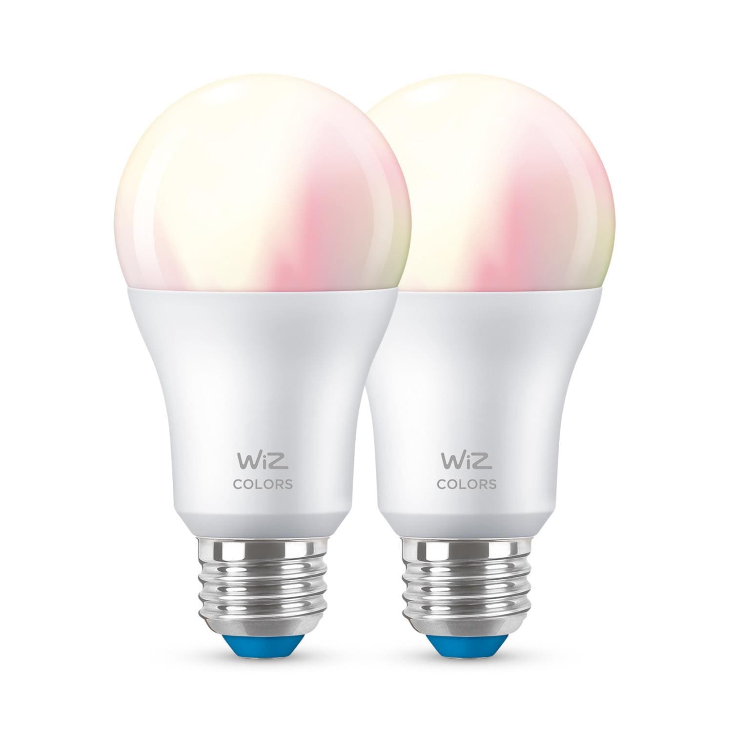 Wiz A19 Smart Bulb (2-Pack) Color/White