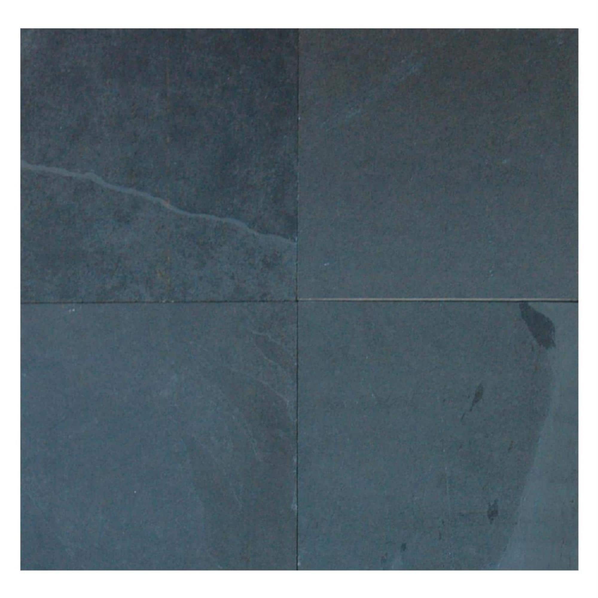 MS International Montauk Black Slate 24" x 24" Gauged Natural Stone ...