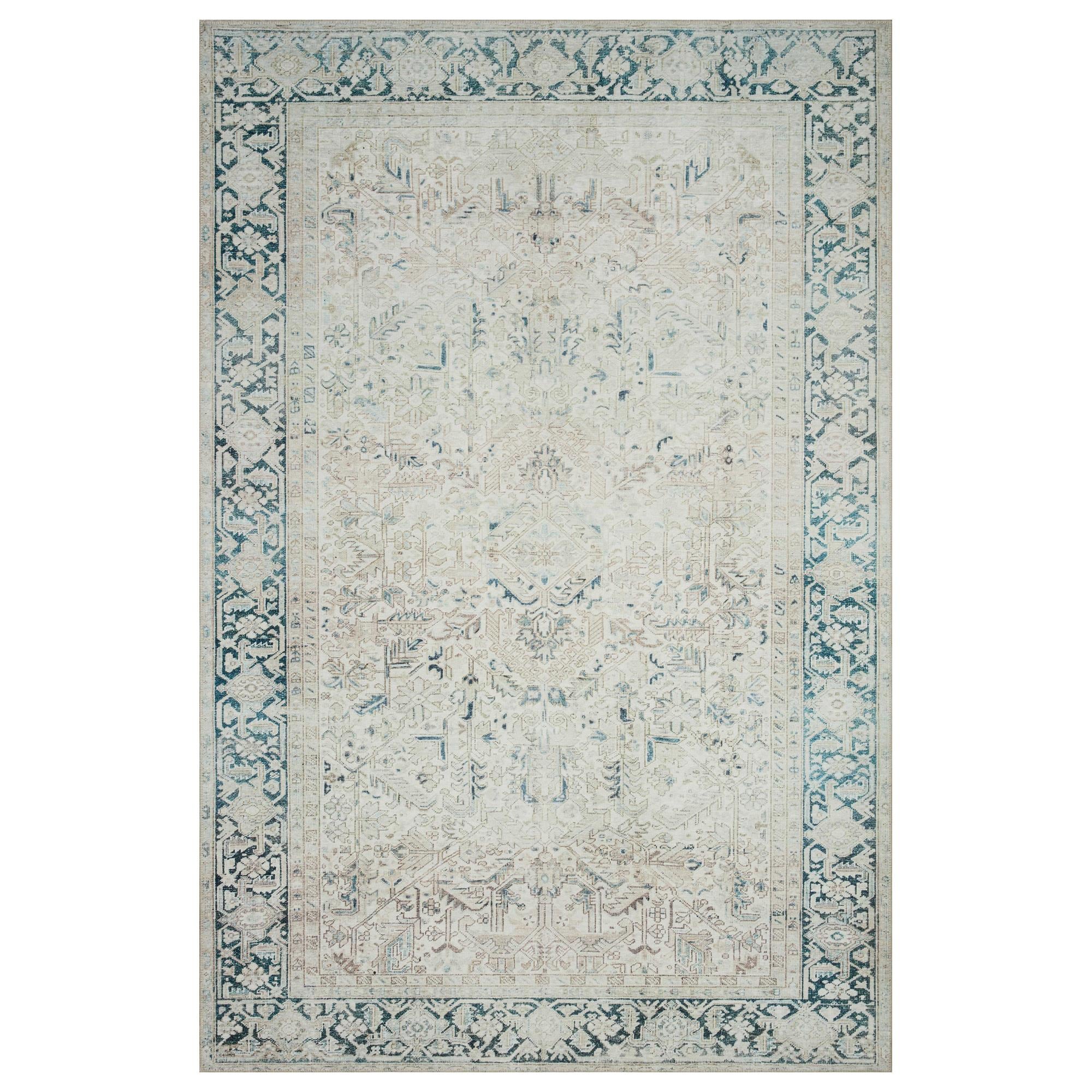 Magnolia Home Lenna LEA-06 7'6" x 9'6" Natural and Denim Area Rug