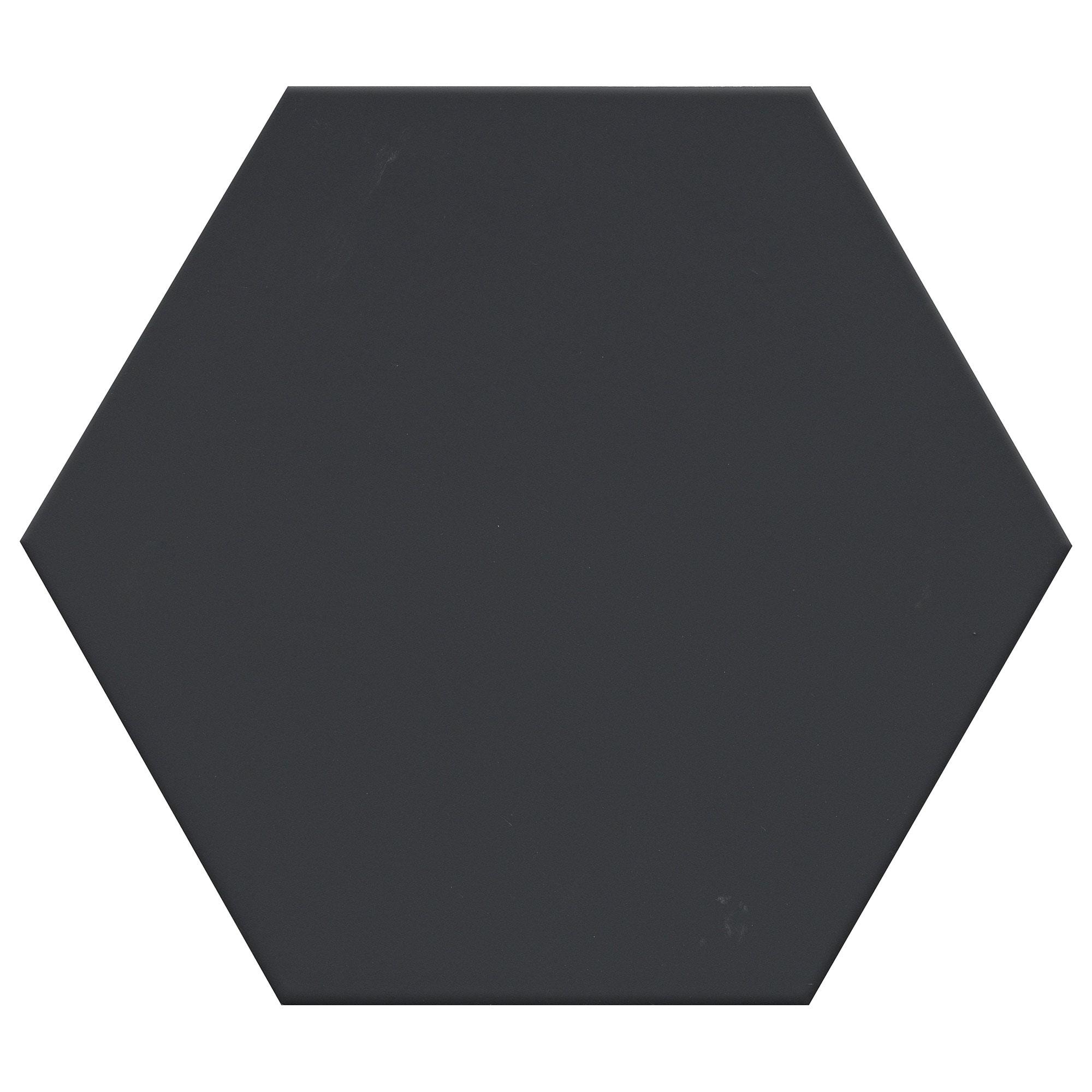 Emser Rhythm Black Hexagon 11" x 13" Pattern Porcelain Tile