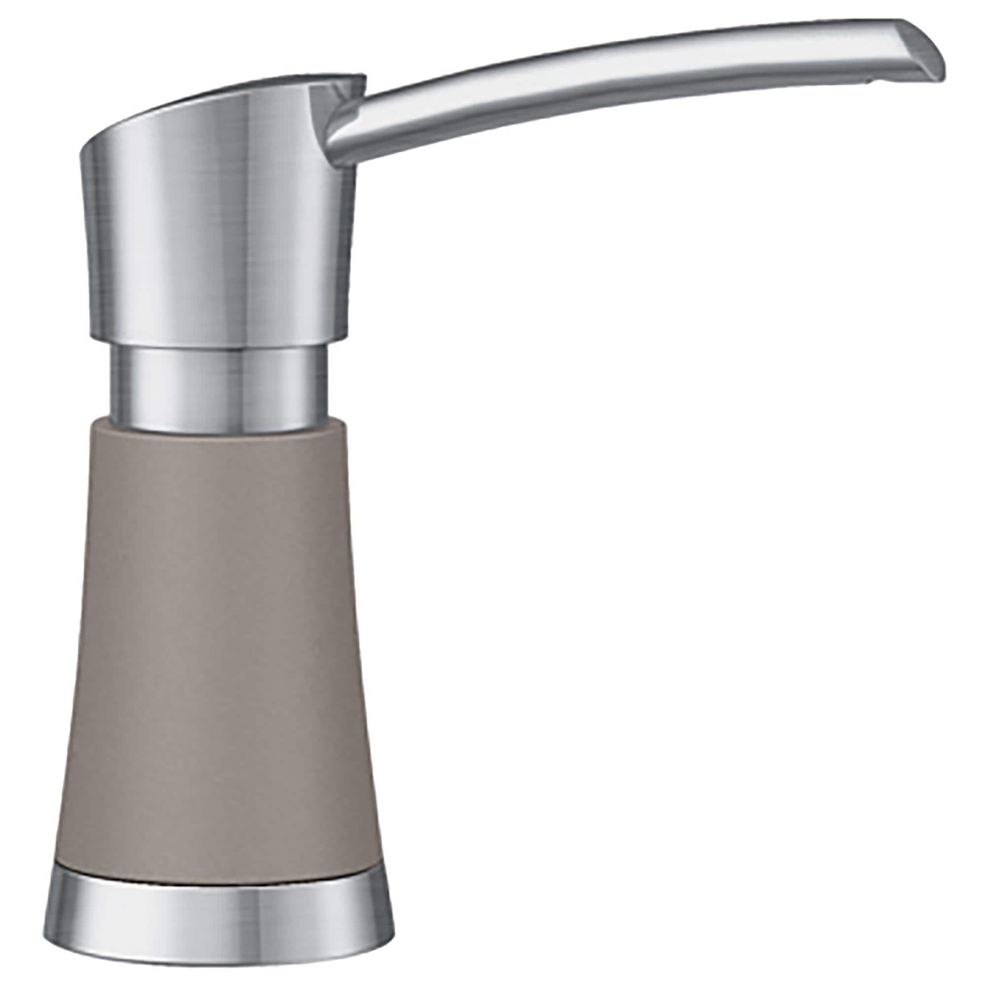 Blanco Artona Soap Dispenser in Stainless Steel and Truffle | NFM