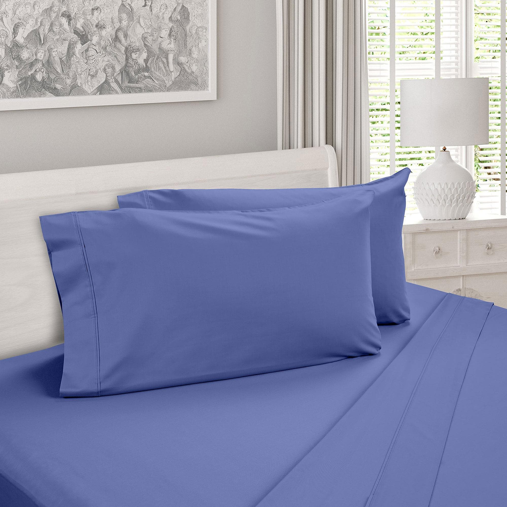 DreamFit DreamCool Degree 4 4-Piece Egyptian Cotton King Sheet Set in Blue